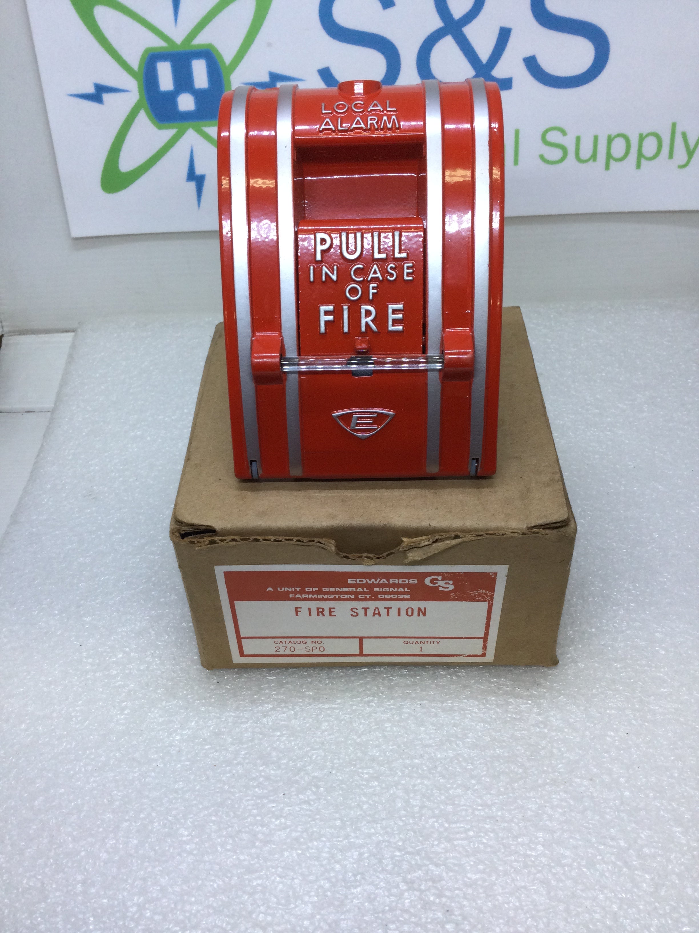 Edwards 270-SPO Fire Alarm Pull Station Contacts Rated 3 Amps at 120 V