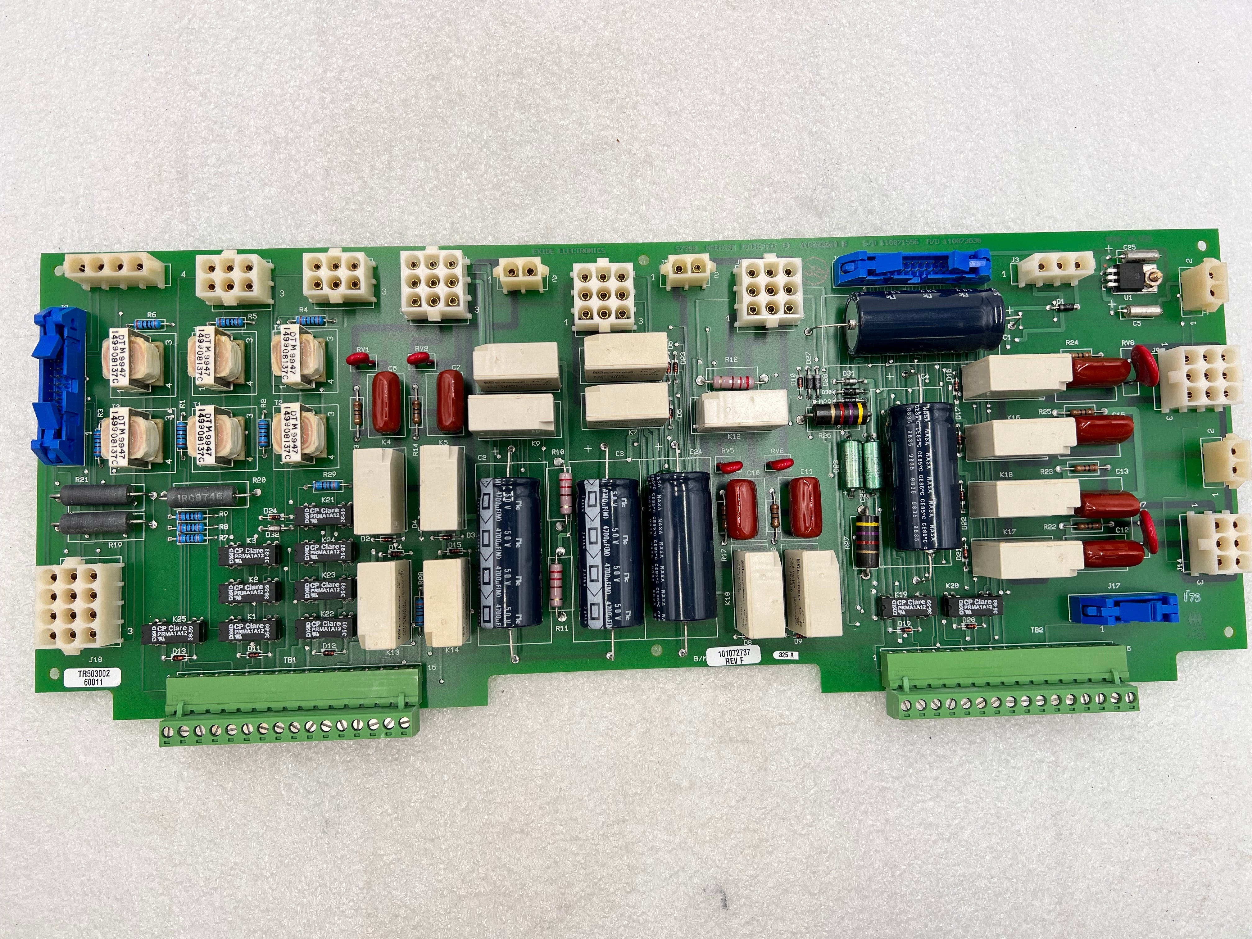 Exide Electronics 101072737 REV F S7300 Machine Interface Board SL No