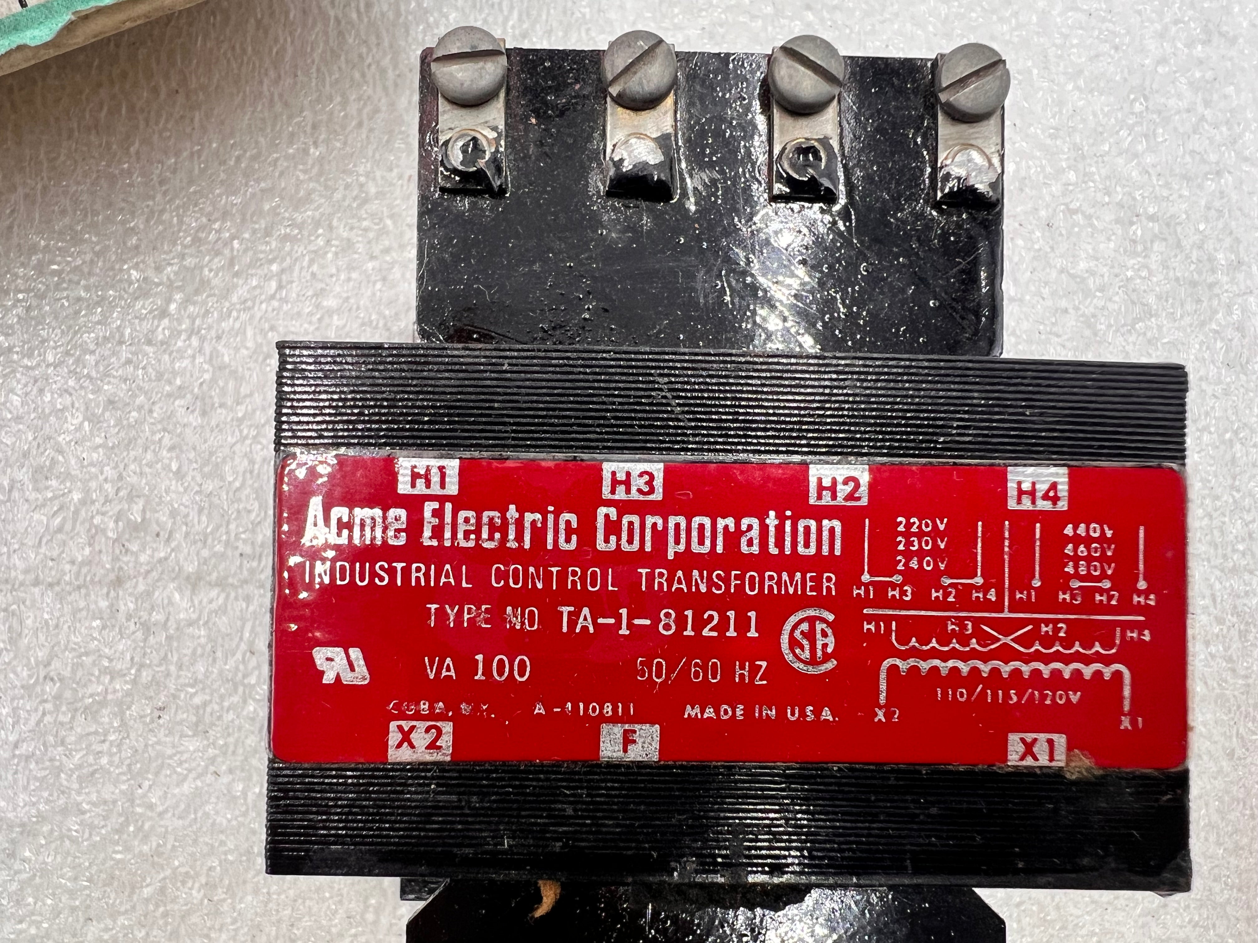 Acme Electric TA-1-18211 Machine Tool Control Transformer Primary: 220