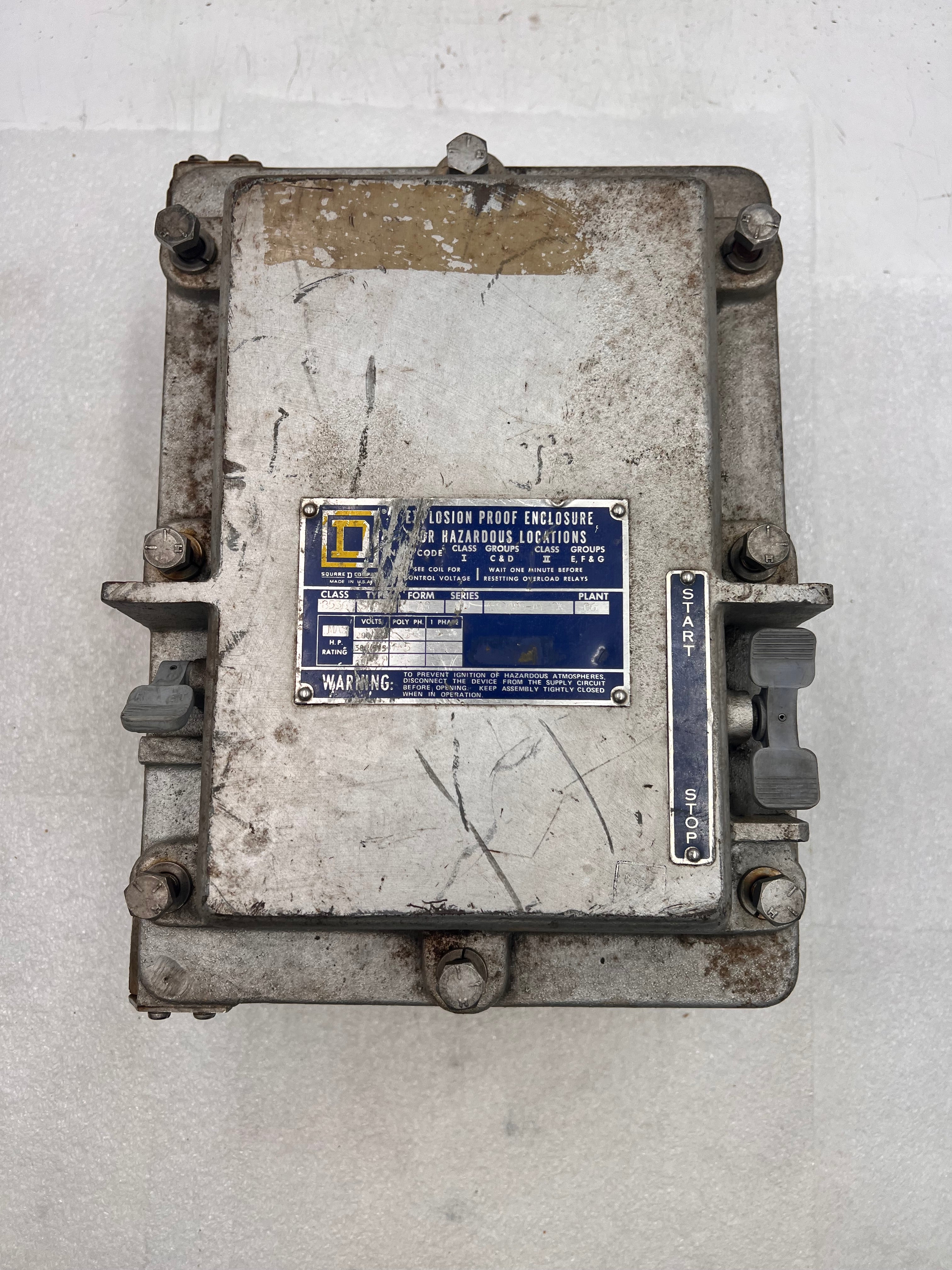 Square D Explosion Proof Enclosure 81042-18-01 With Square D 8536SBO2A