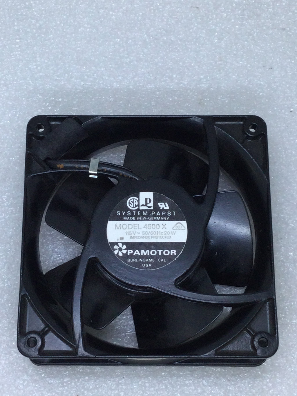 EBM-PAPST 4600 X AC Fan Axial Sintec Bearing 115 VAC 106 CFM 20 Watts