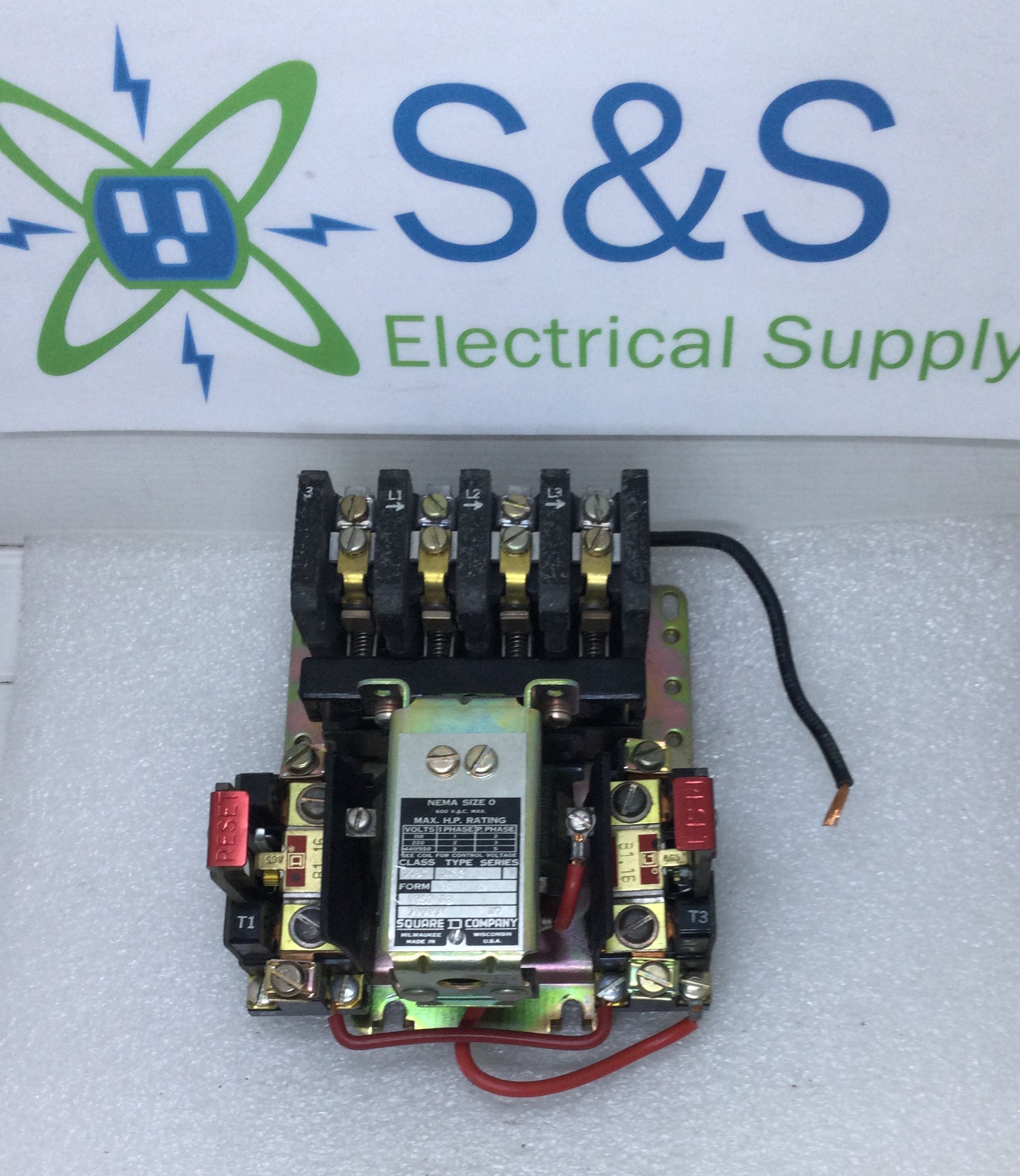 Square D 8536 Type BO-2 Series A Form S NEMA Size 0 motor starter