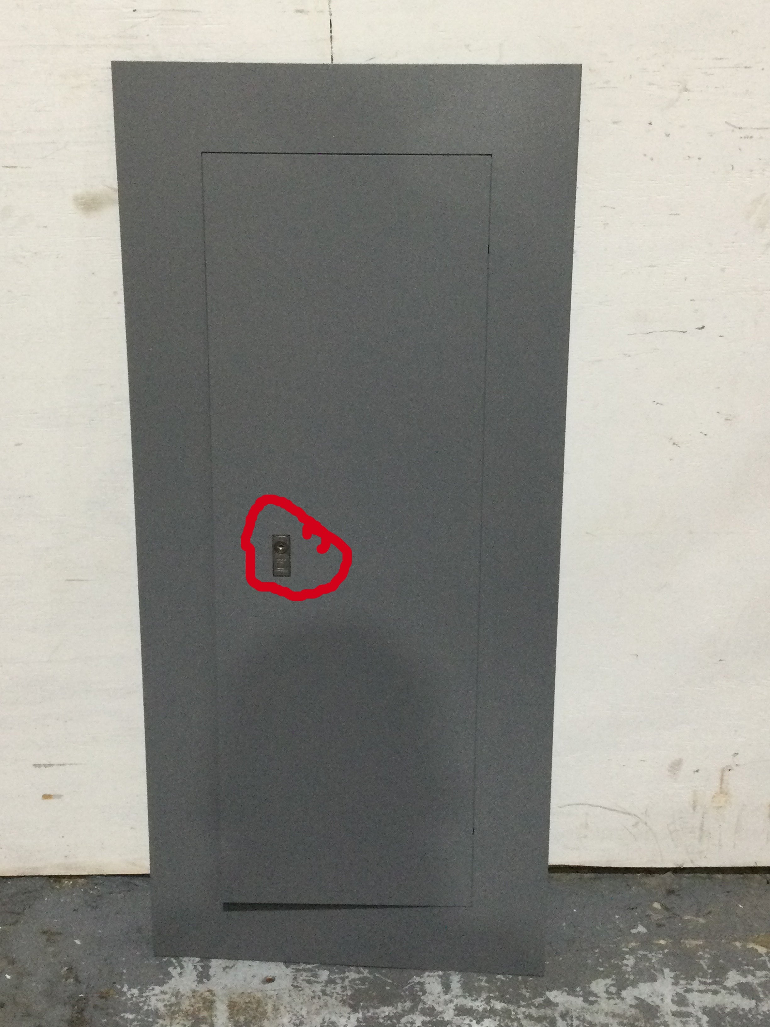 Square D NEHB Panelboard Cover/Door Only 44" x 20" Broken Door Latch