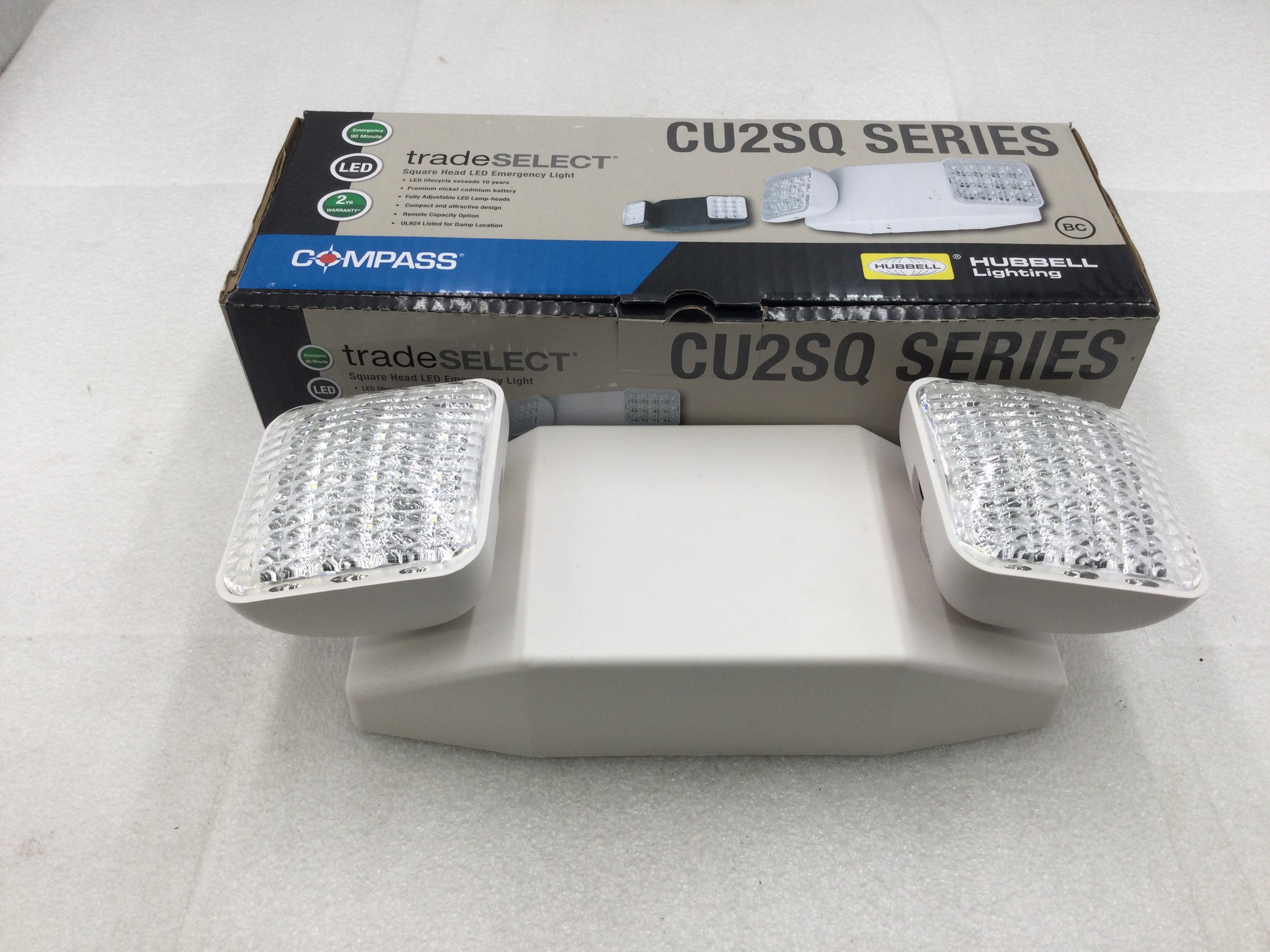 Hubbell Electric/Compass CU2SQ Series Square Head LED Emergency Light