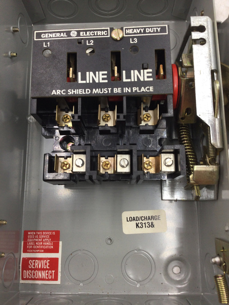 GE TH4321 30 Amp 240 VAC 3 Phase 4 Wire Disconnect Safety Switch
