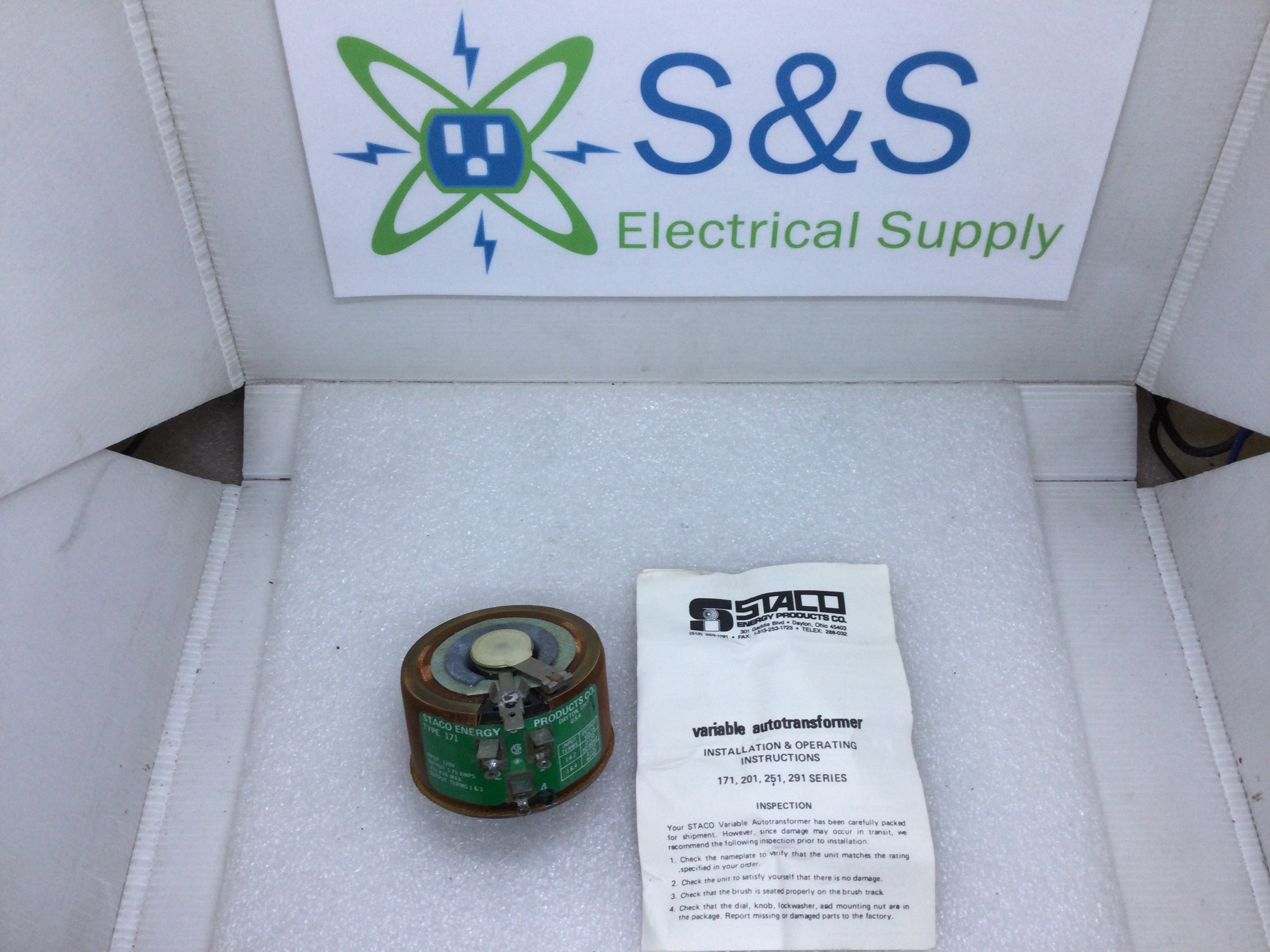 Staco Energy Type 171 Variable Transformer Input:120V Output 1.75Amp 2