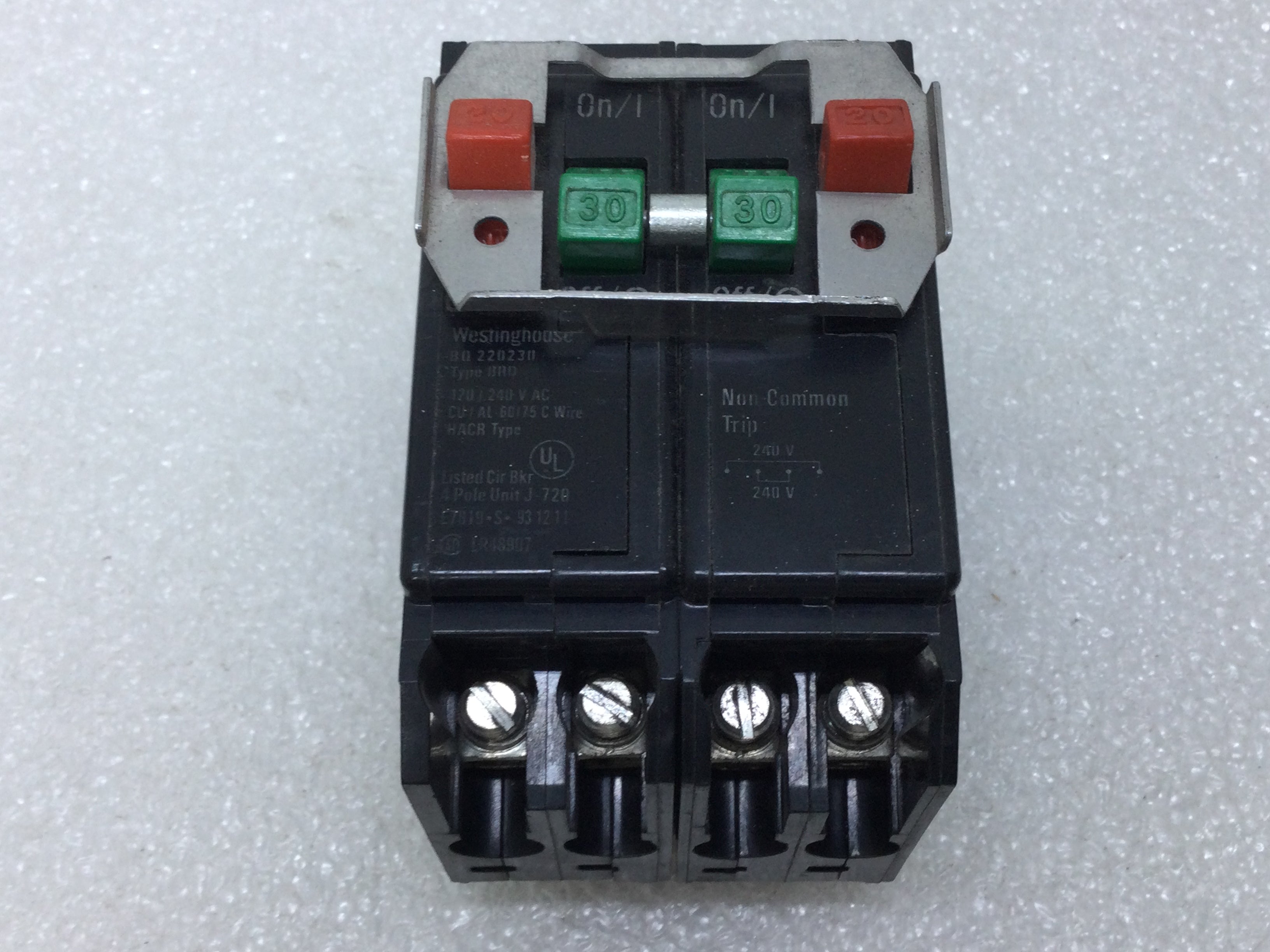 Eaton/ Cutler-Hammer/Westinghouse/Bryant BQ220230 20A-30A Circuit Brea