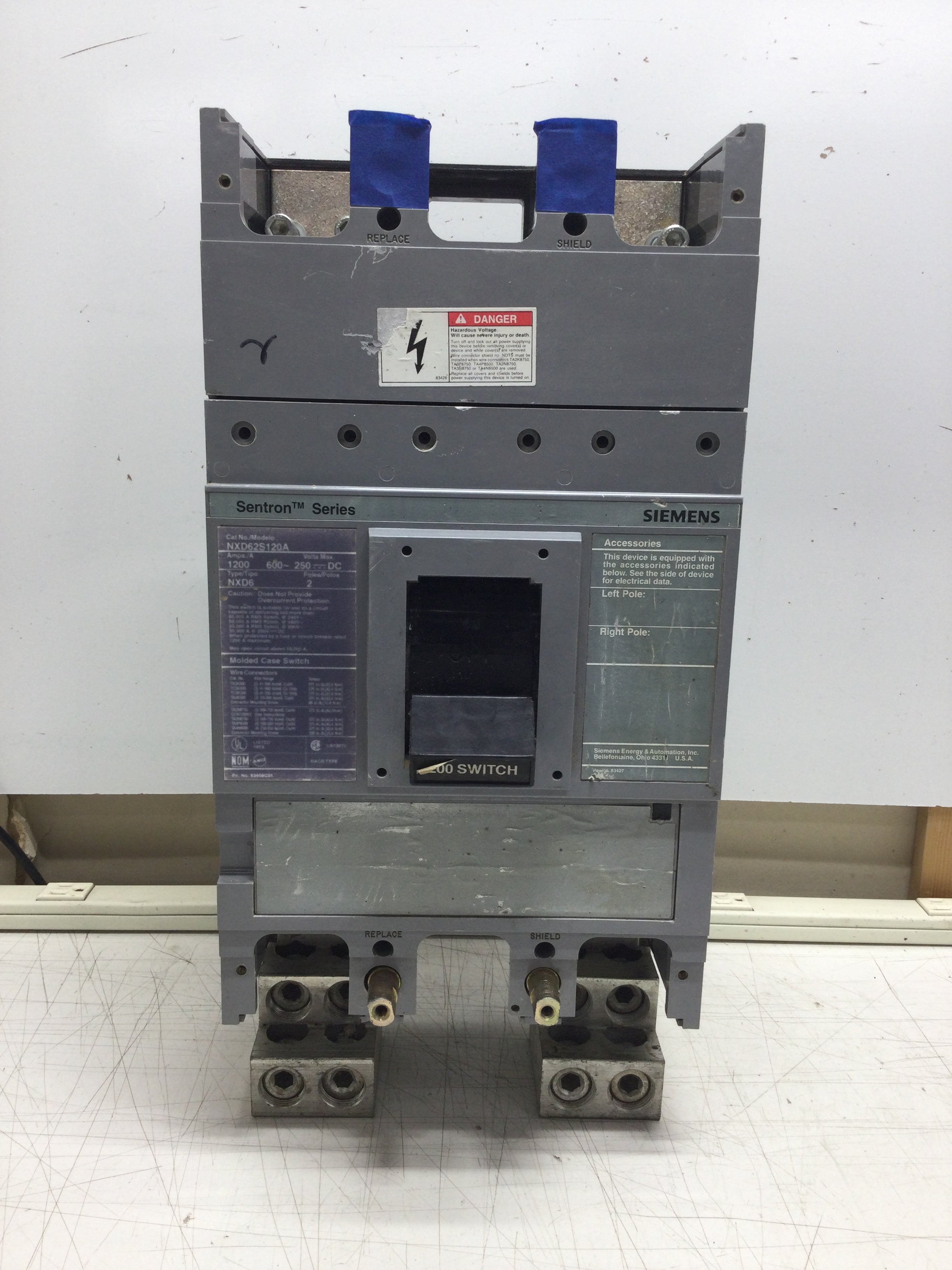 Siemens/ITE Sentron NXD62S120A 1200 Amp 2 Pole 600 VAC NXD6 Series Cir