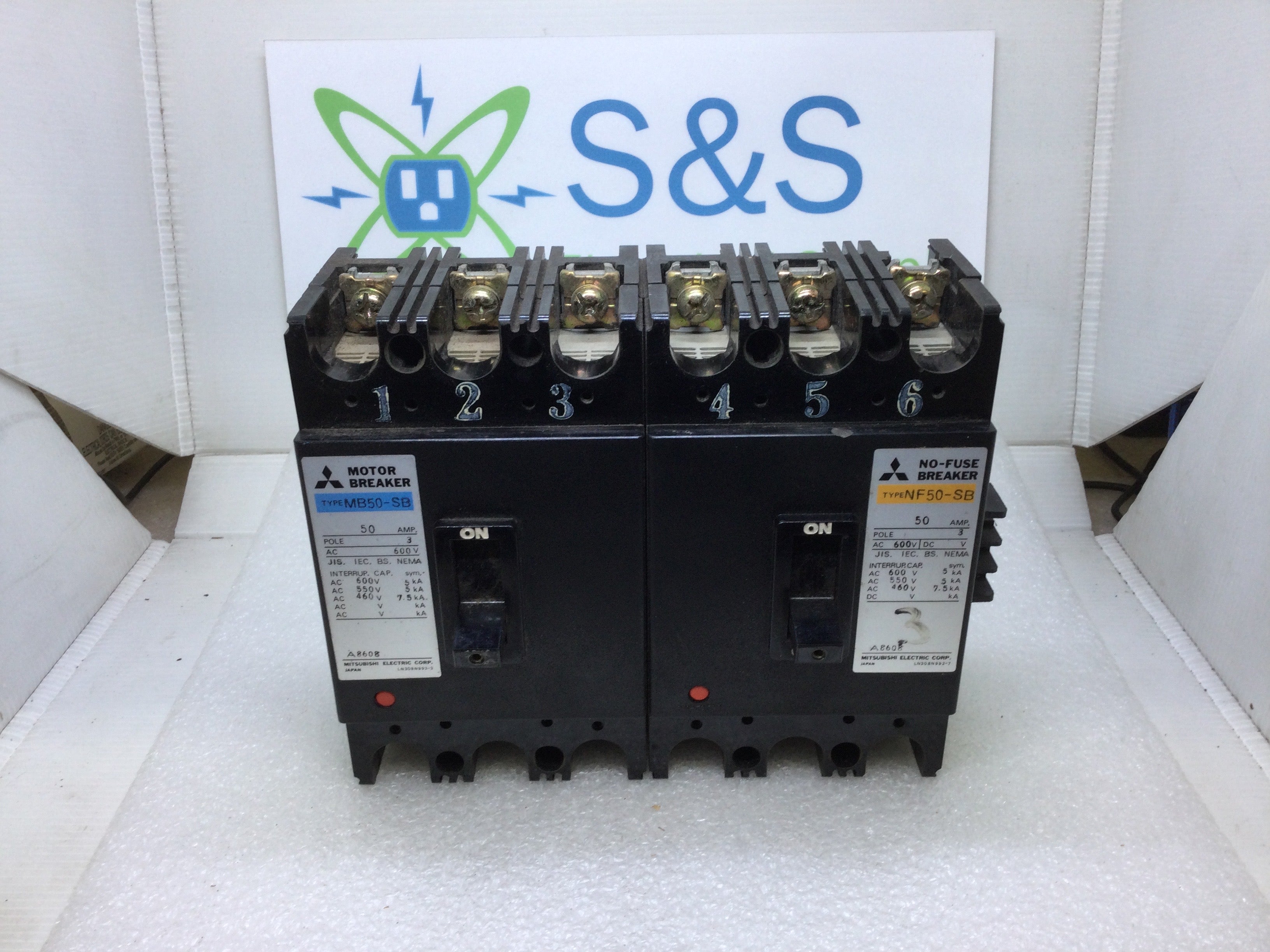 Mitsubishi Electric MB50-SB/NF50-SB Combined Motor Breaker & No-Fuse B