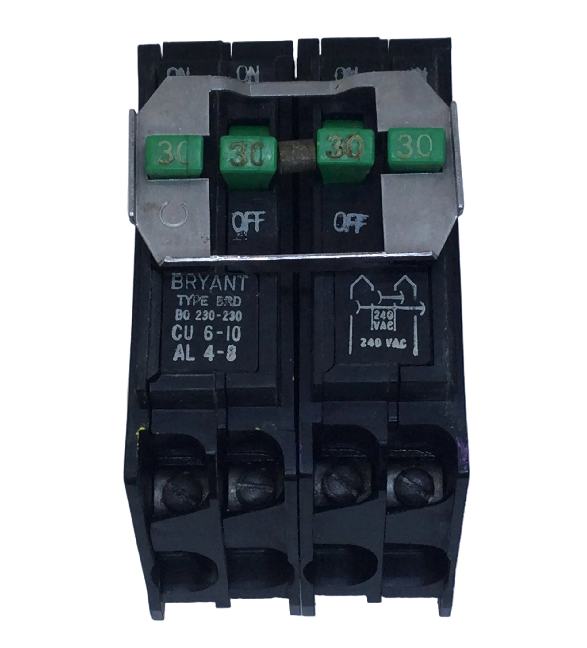 Bryant BQ230-230 30 Amp 4 Pole 120/240V Type BRD Circuit Breaker