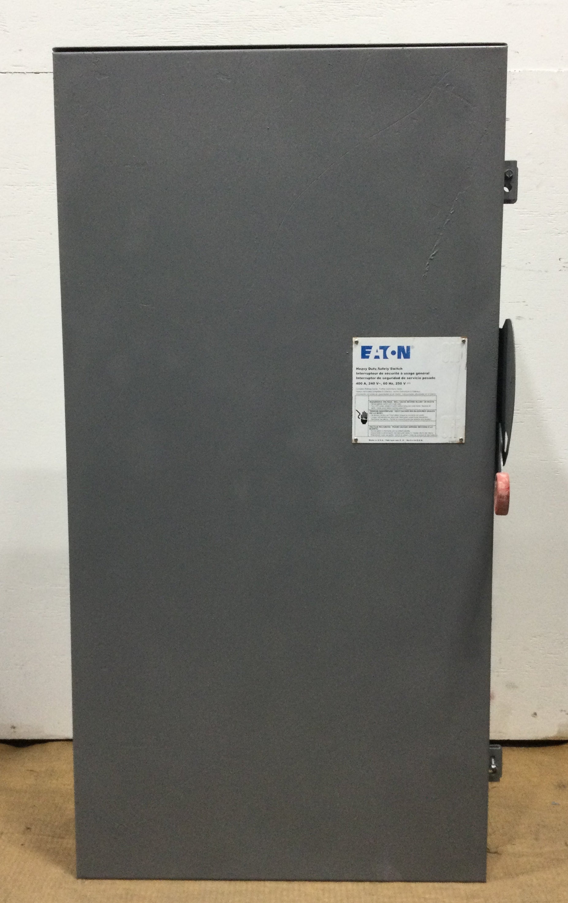 Eaton DH325NRK 400 Amp 3 Pole 120/240V Fused Heavy Duty Safety Switch