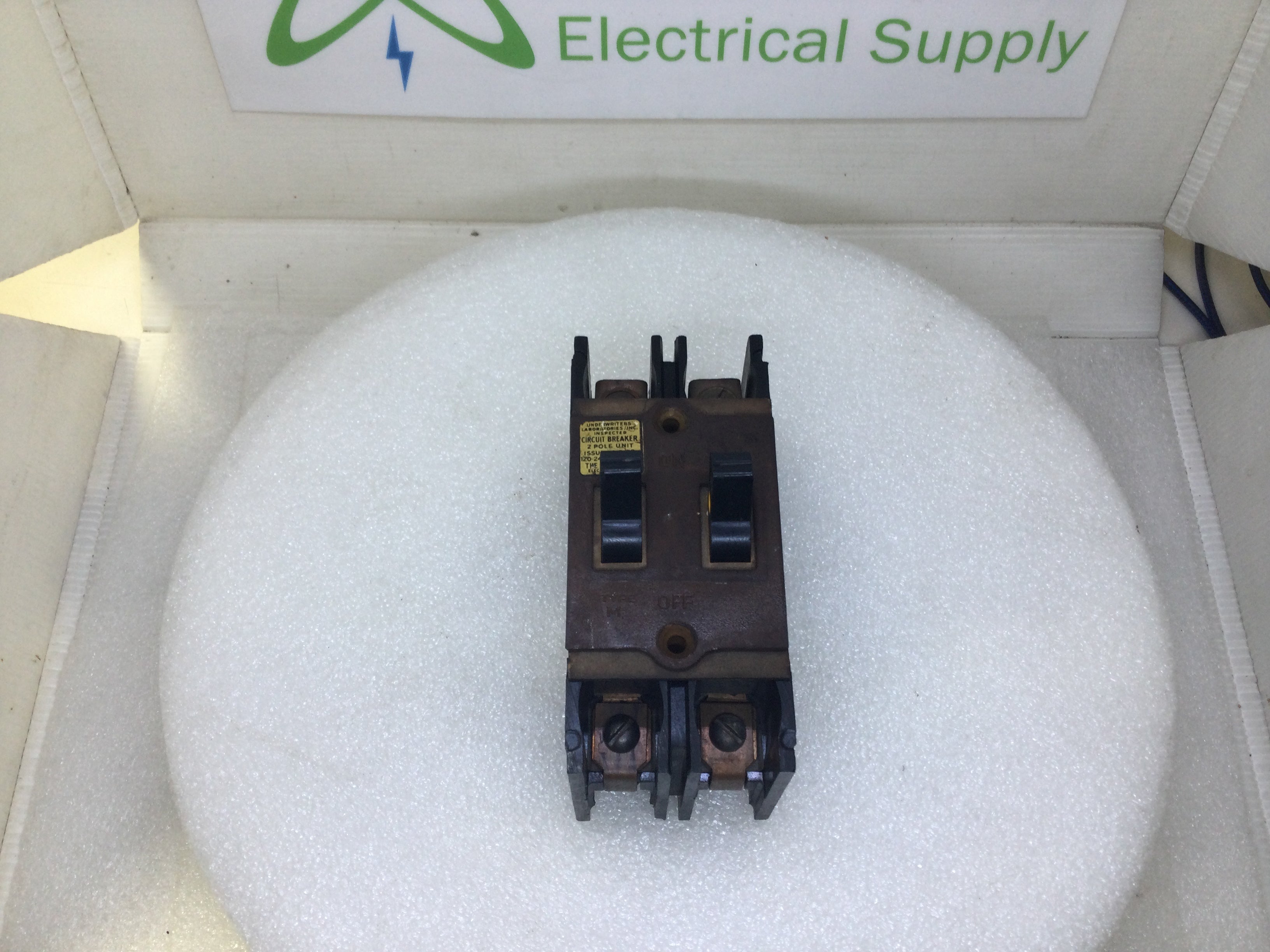 Trumbull Electric 20/20 Amp 2 Pole 120/240V Vintage Breaker - Cosmetic