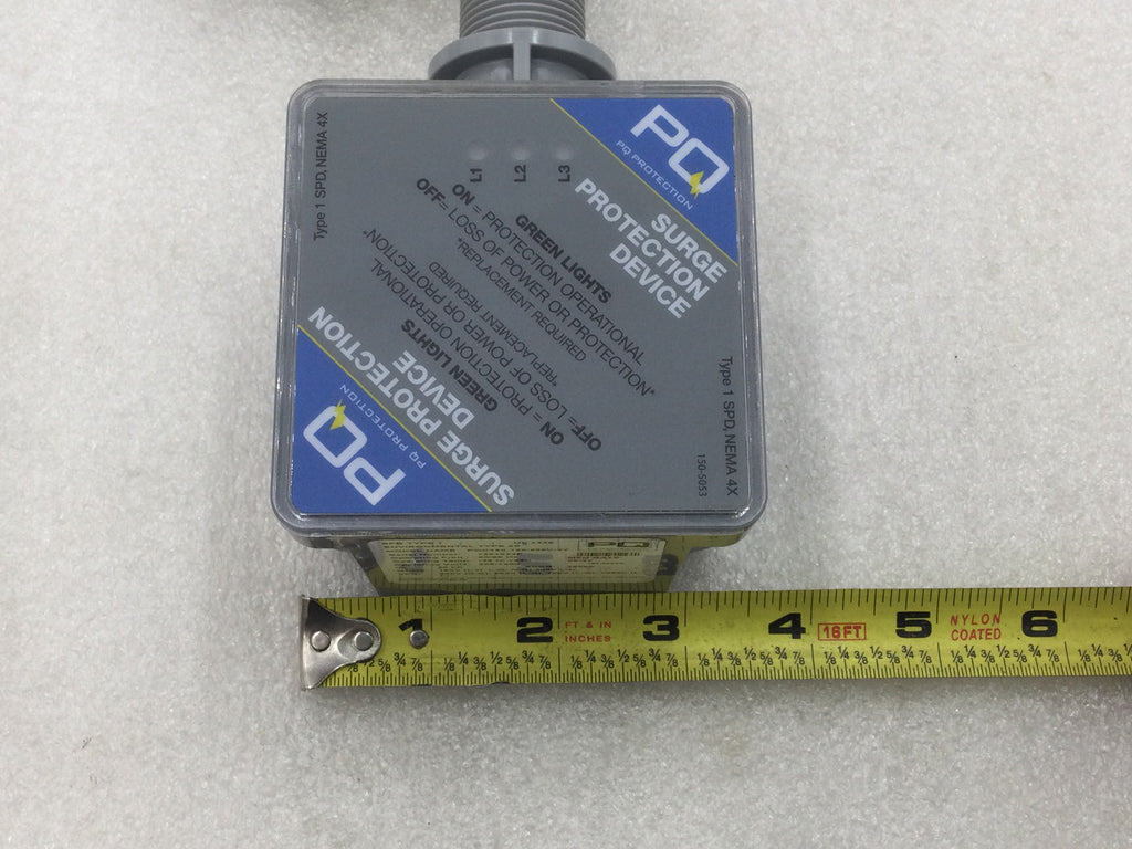 PQ Protection PQC160-120/208V 3 Phase Surge Protection Device 5" x 3 1