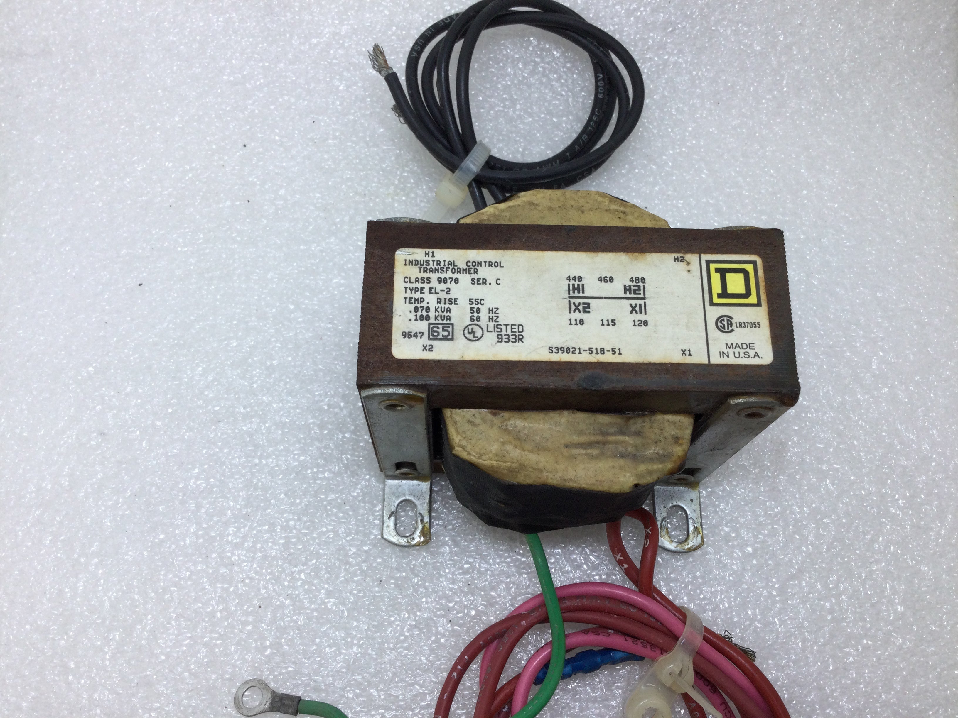 Square D S39021-518-51 Class 9070 Type EL-2 Series C Industrial Contro