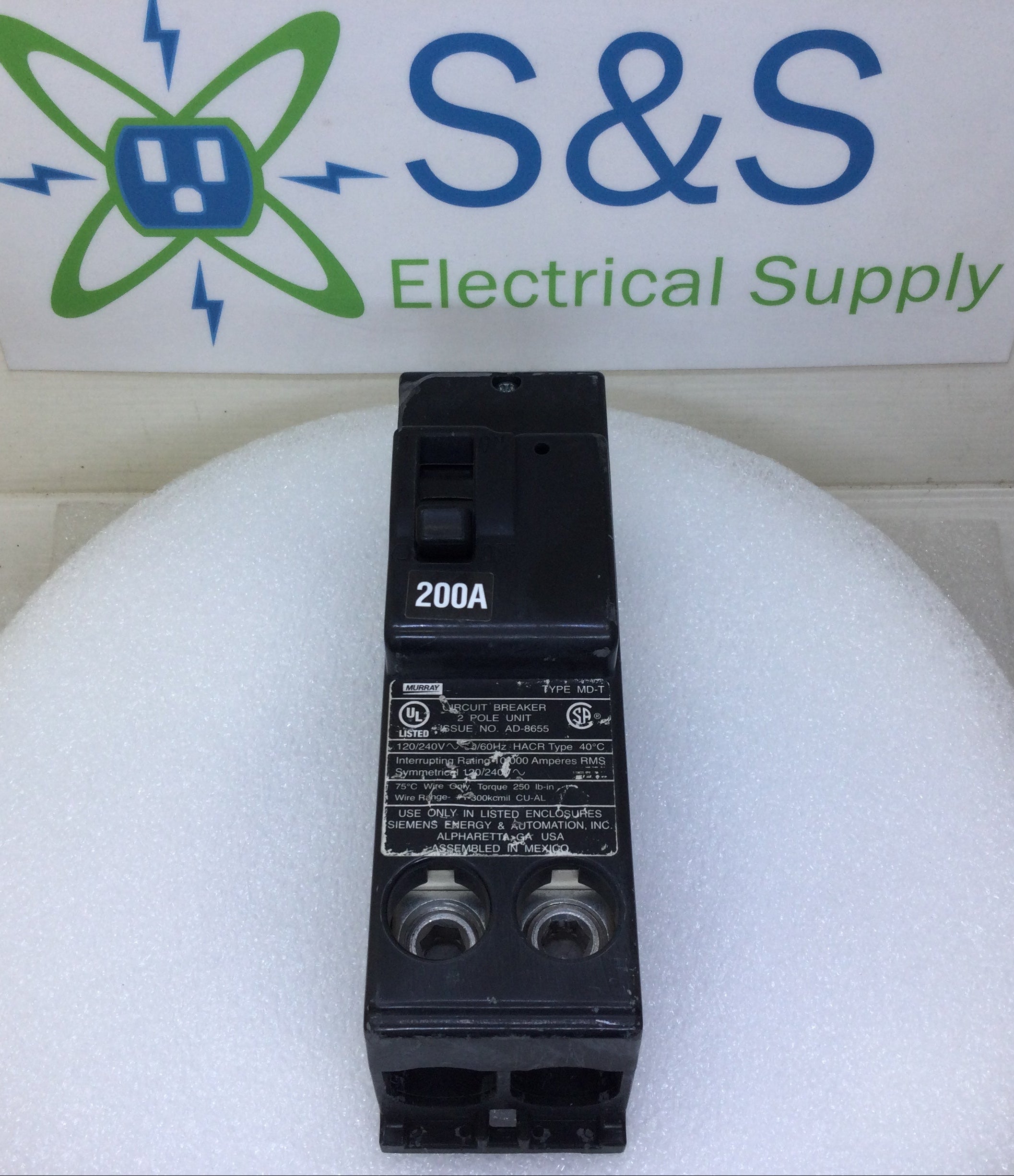 Murray MD-T2200 200 Amp 2 Pole 240V Circuit Breaker Type MD-T - Cosmet