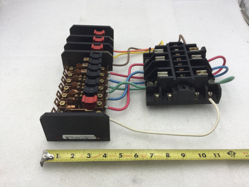 Brooks Utility 602U Flash Sentry Series 600 VAC CT Meter Socket Guts O