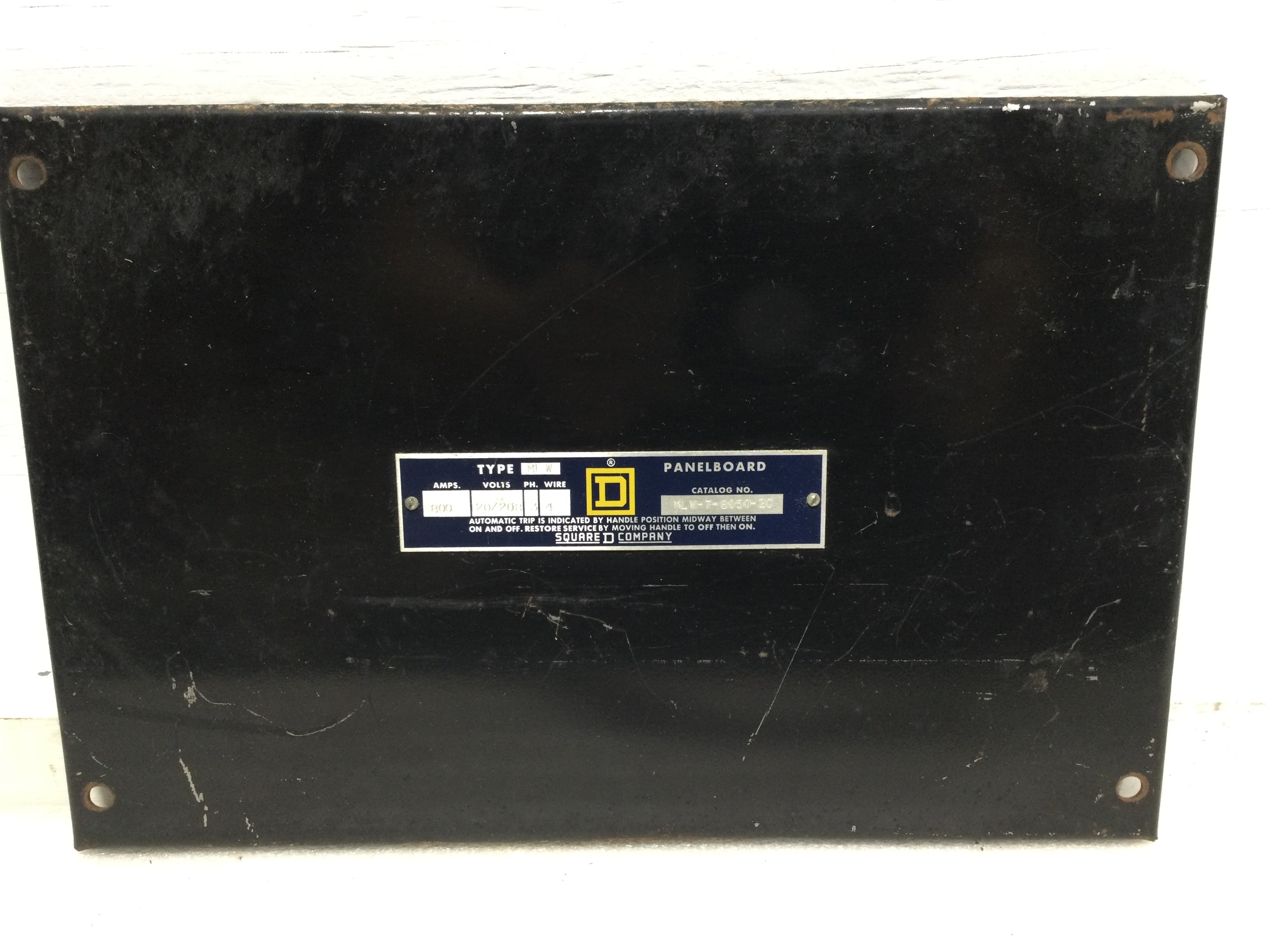 Square D Type MLW Filler Plate 9" x 13 3/4", MLW- 7- 8050-2C, 800 amp,