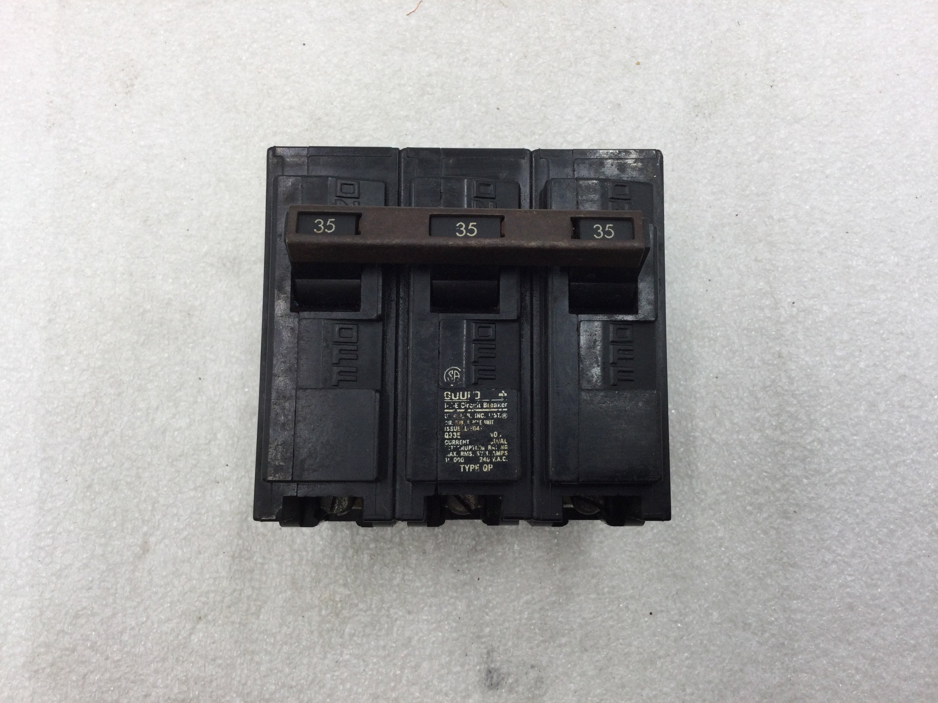 Gould Q335 35 Amp 3 Pole 240v Type QP Circuit Breaker