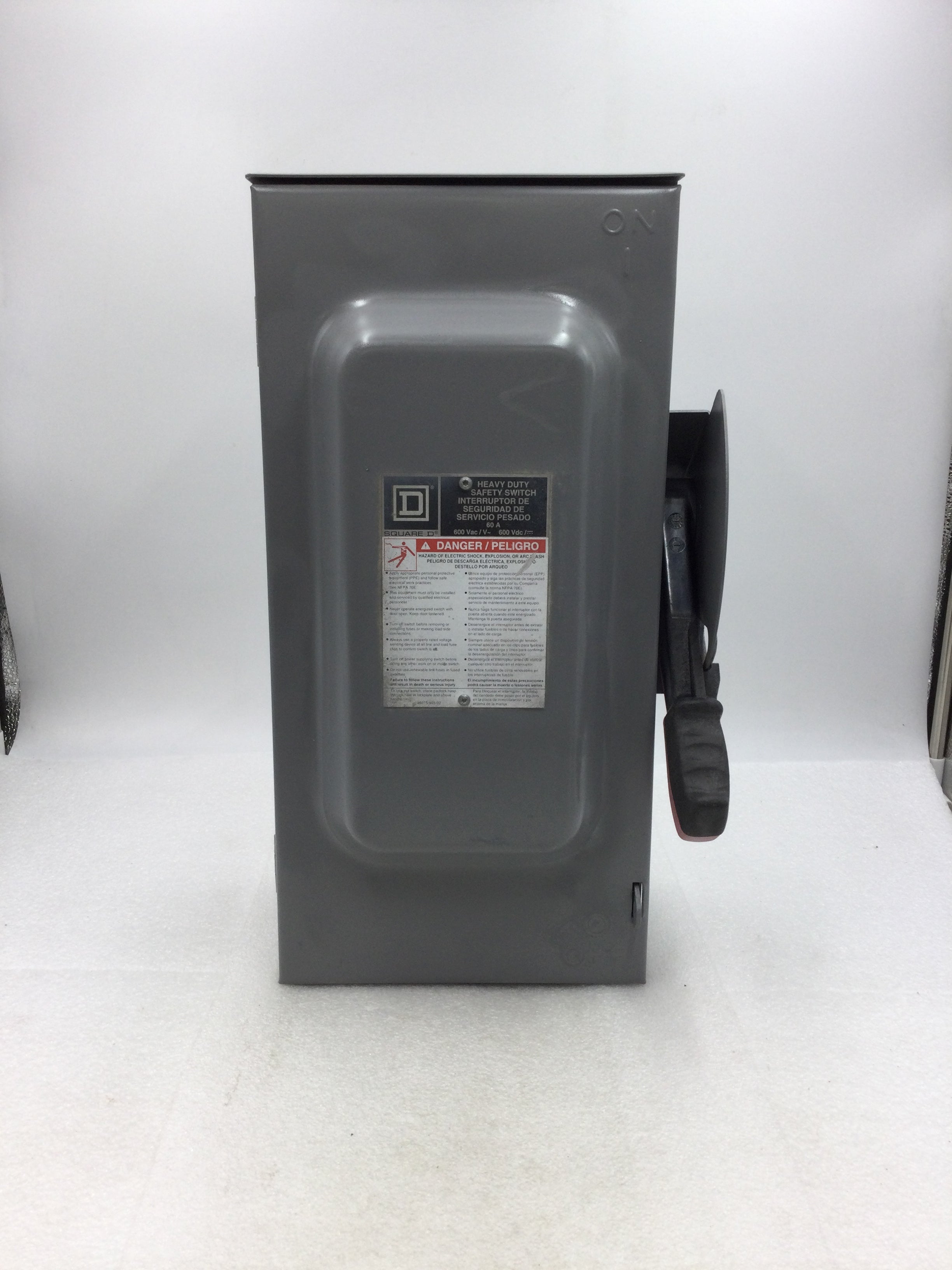 Square D H362NRB 60 Amp 3 Pole 600v Nema 3R Heavy Duty Fusible Disconn