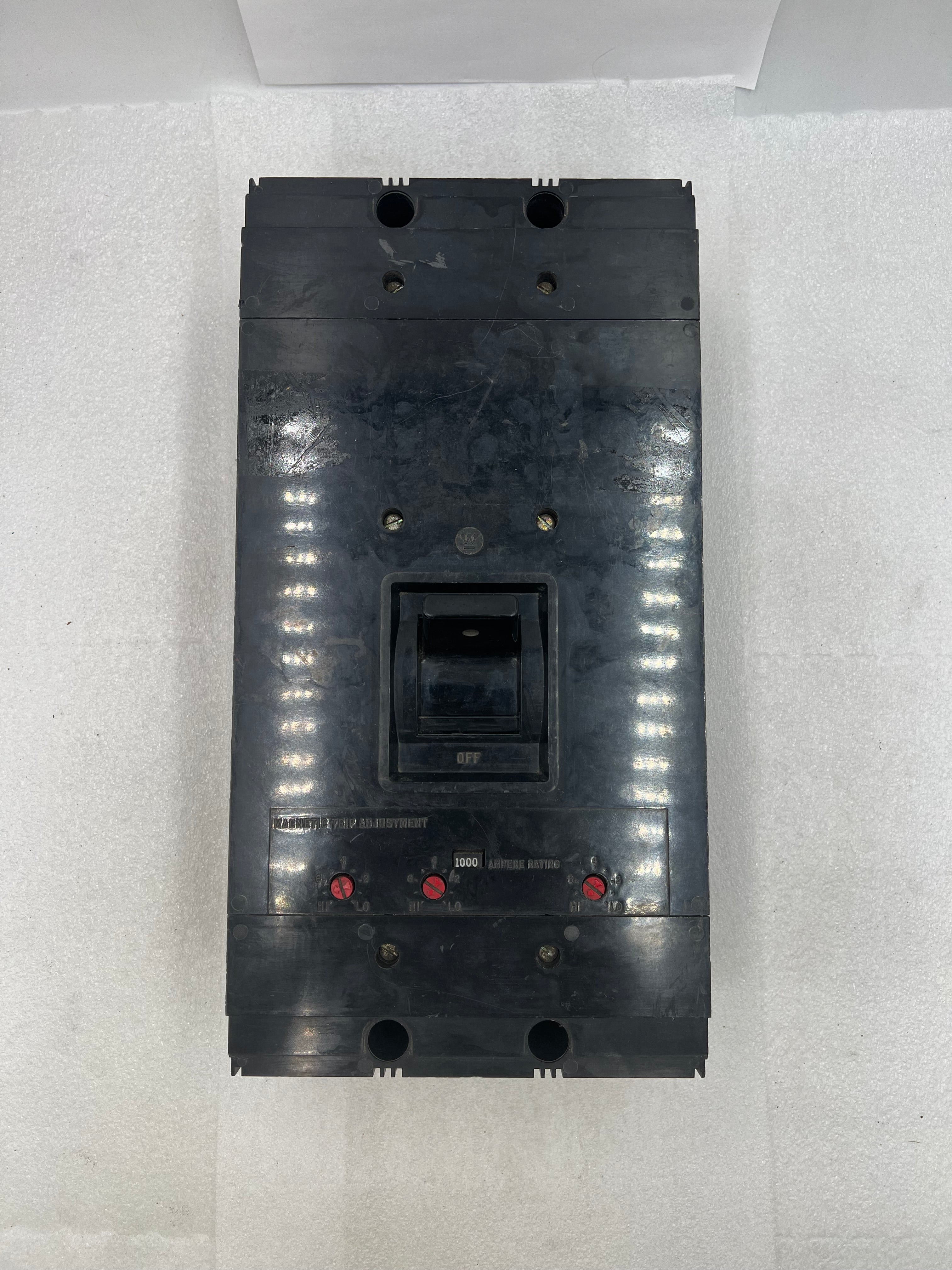 Westinghouse HNB31000 3 Pole 1000 Amp 600VAC Type HNB Circuit Breaker
