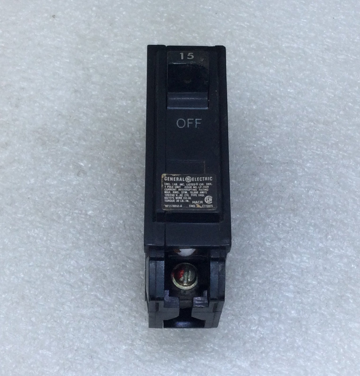 General Electric THQL1115 15 Amp 1 Pole 120/240V Circuit Breaker - Cos