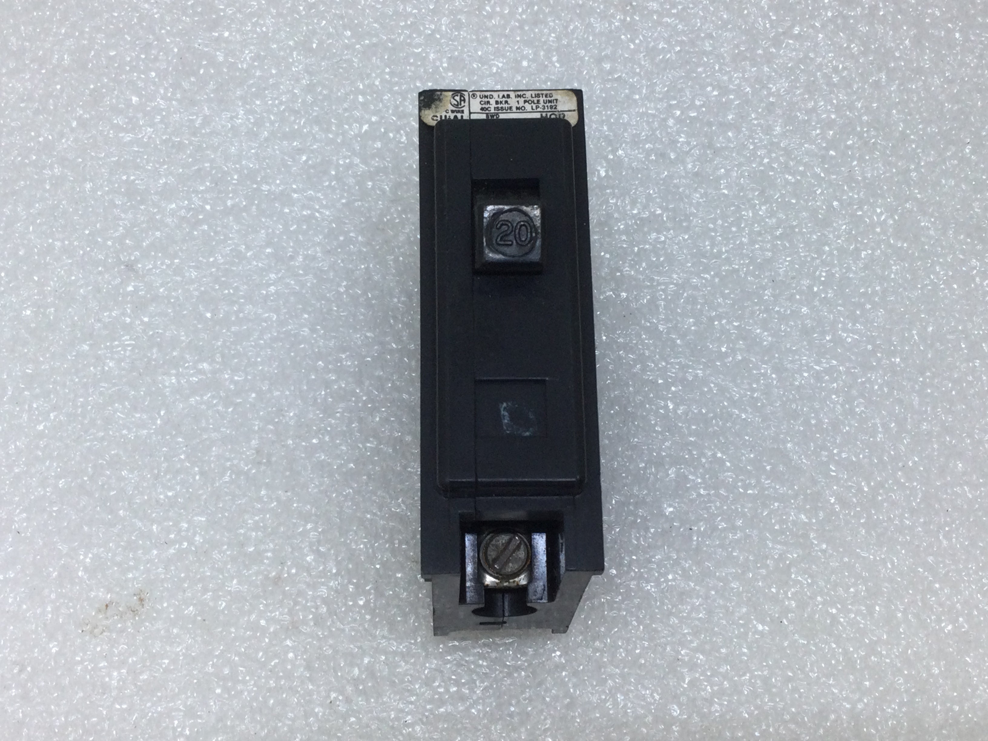 Westinghouse HQP1020 20 Amp 1 Pole 120/240V Circuit Breaker