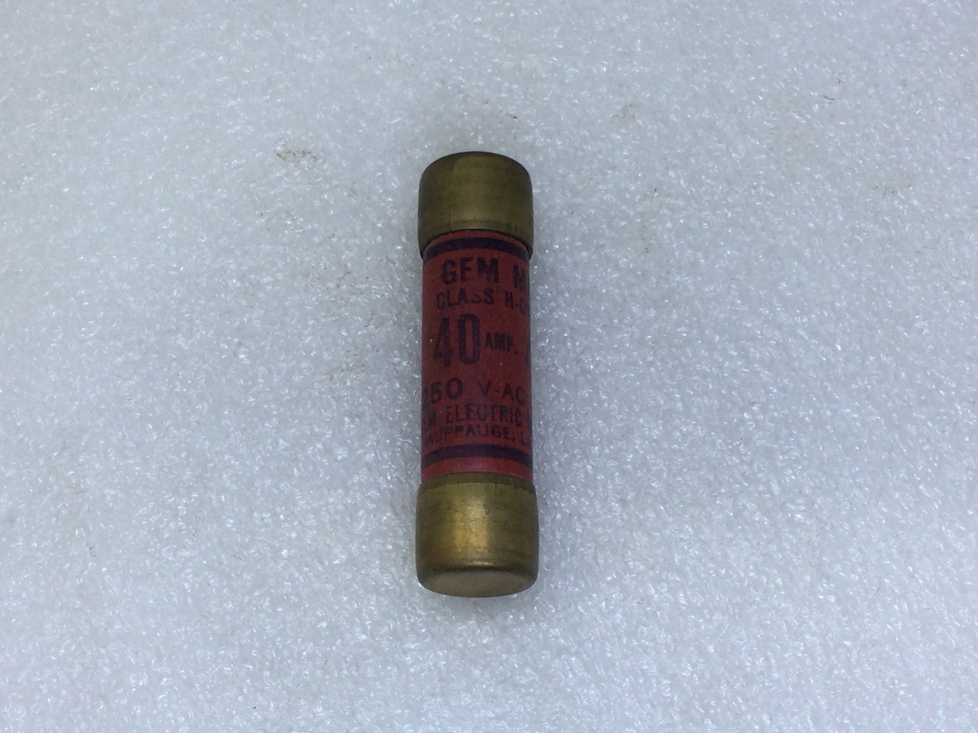 Gem Major 40 Amp 250V One Time Class H Fuse