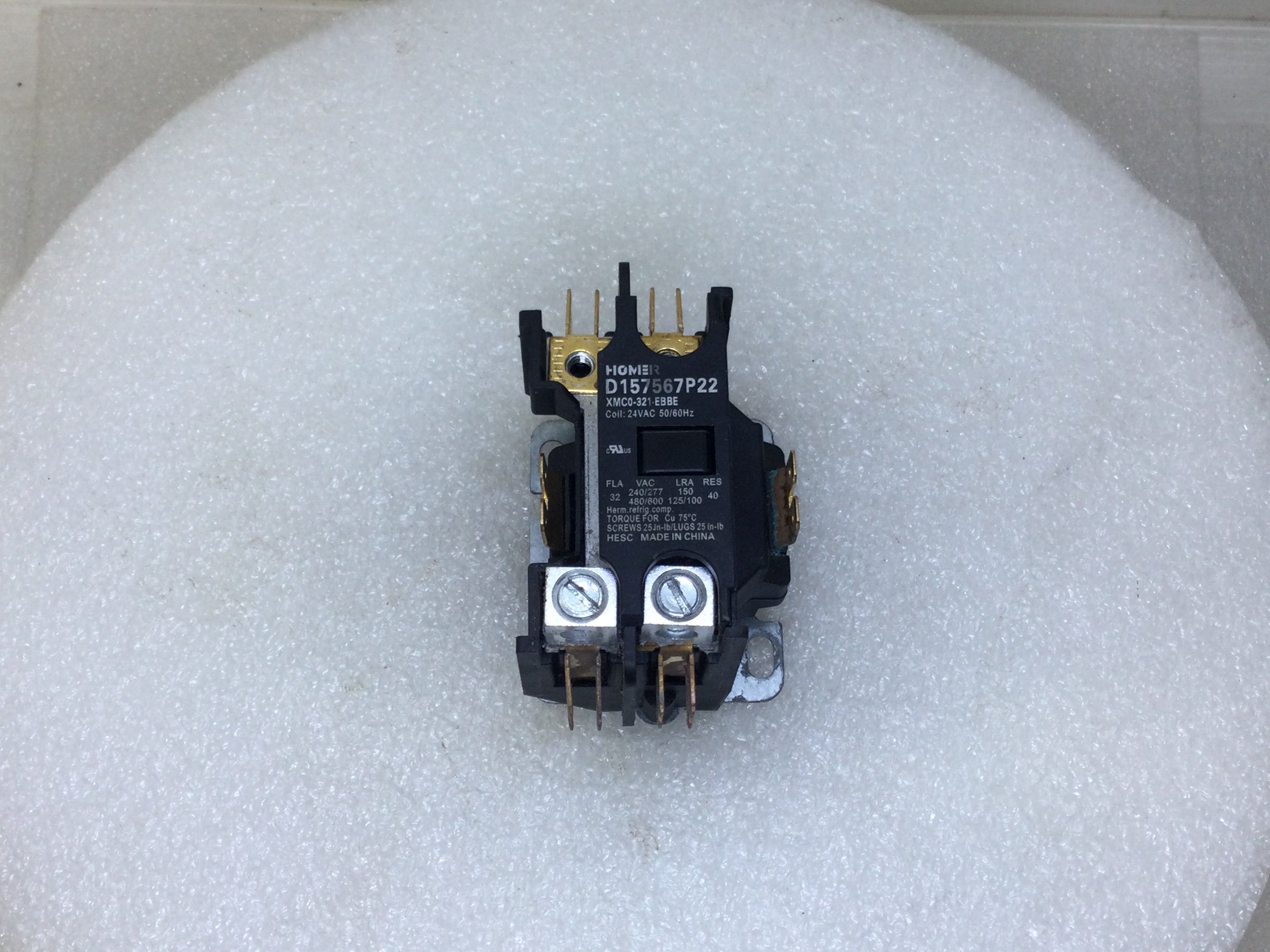 Homer XMCO-321-EBBE 32 Amp 2 Pole 240/277V HVAC Contactor Switch