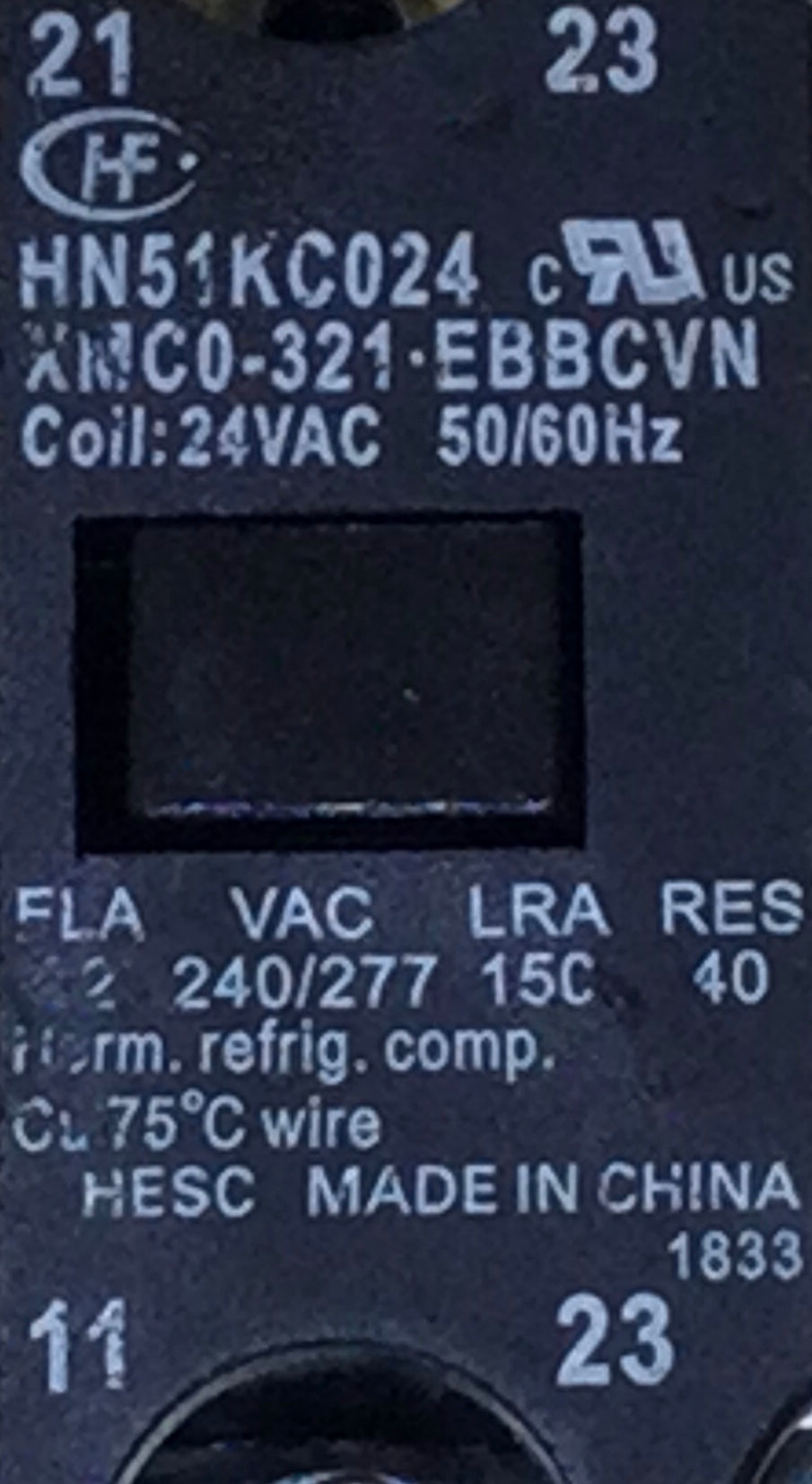 Homer XMC0-321-EBBCVN 32 Amp 2 Pole 240/277V Contactor w/ 24 VAC Coil