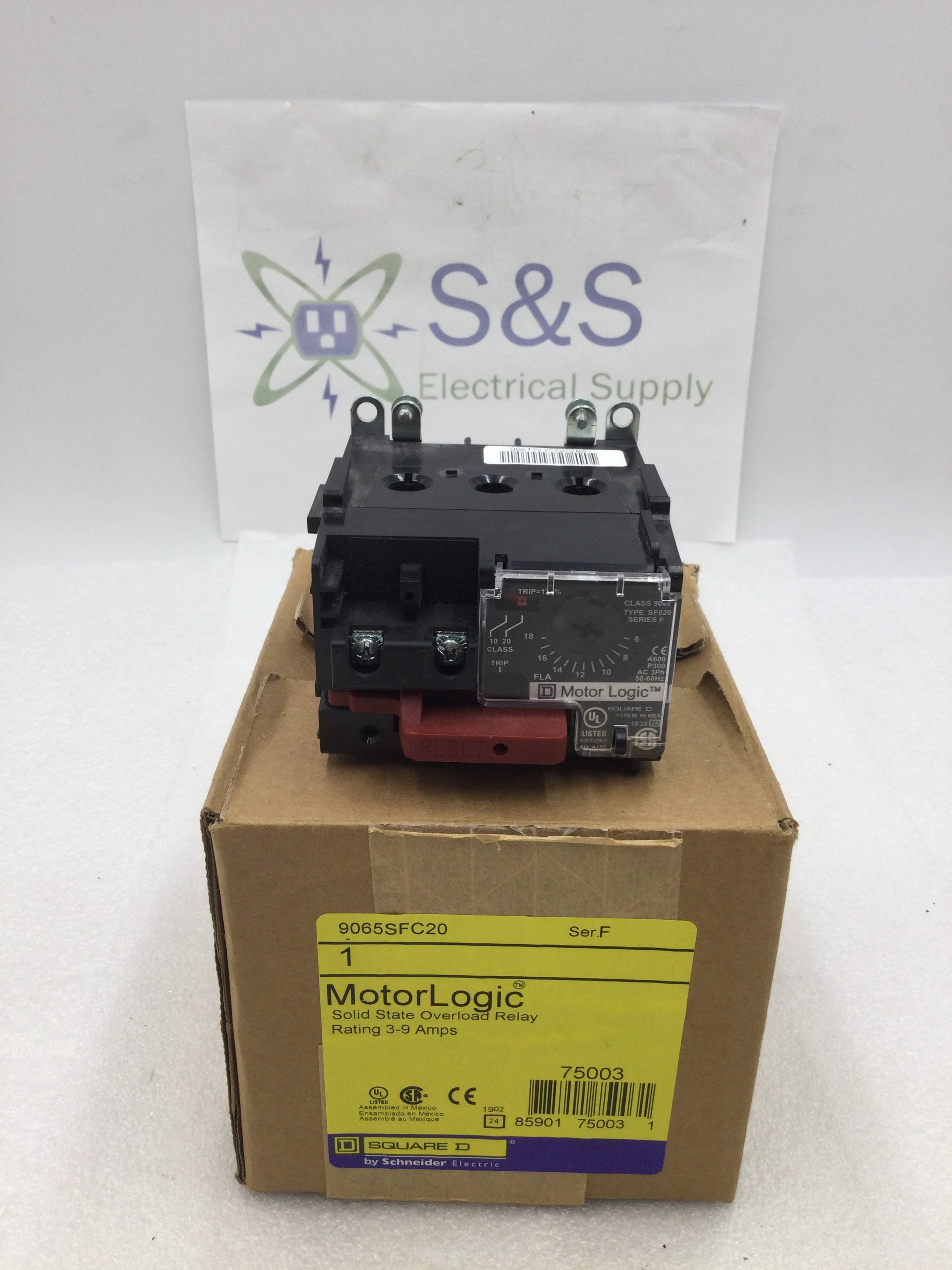 Square D 9065SFC20 Overload Relay, Motor Logic, Solid State Overload R