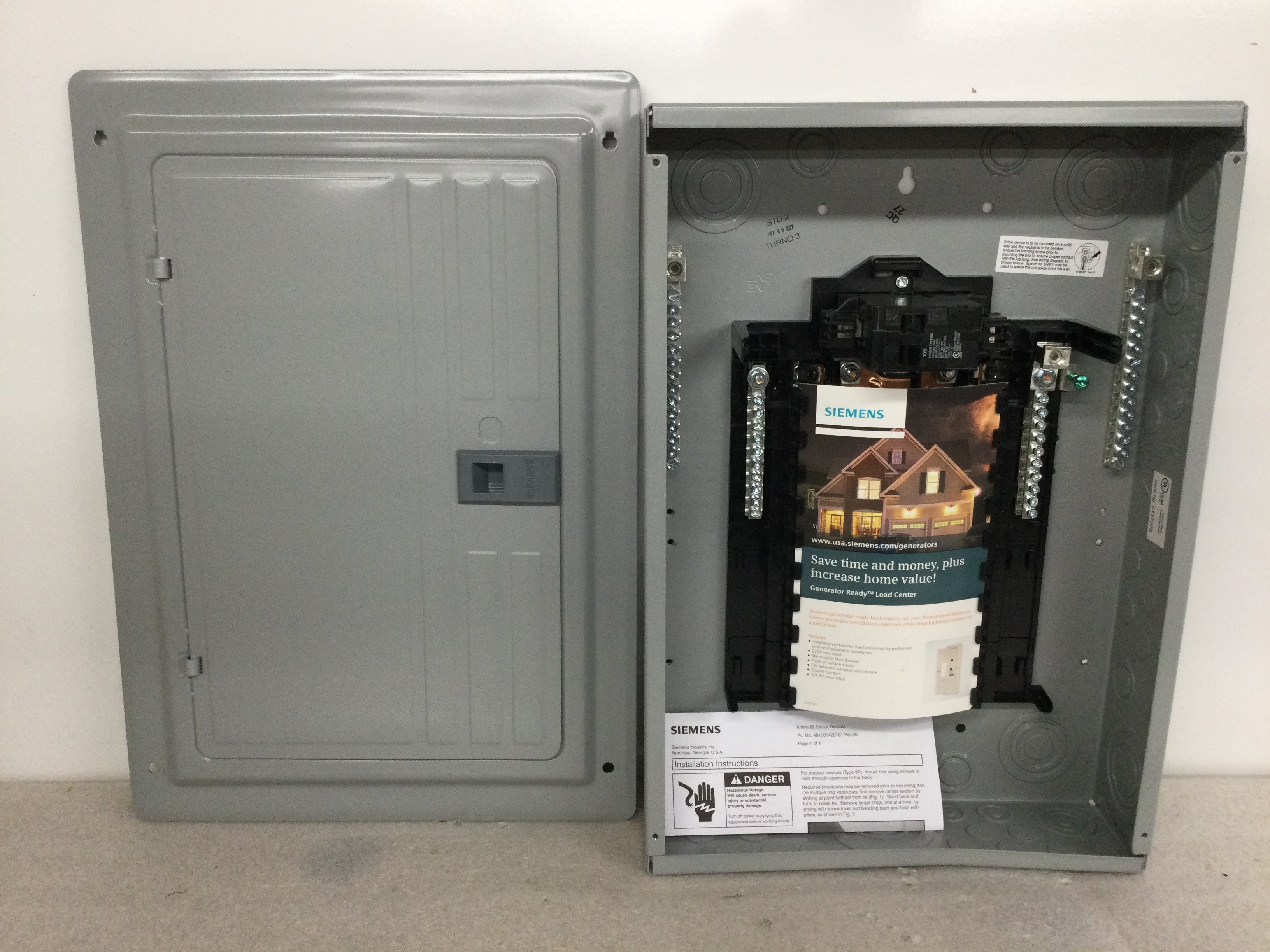 Siemens PN2020B1100C PN Series 100 Amp 20-Space 20-Circuit Main Breake