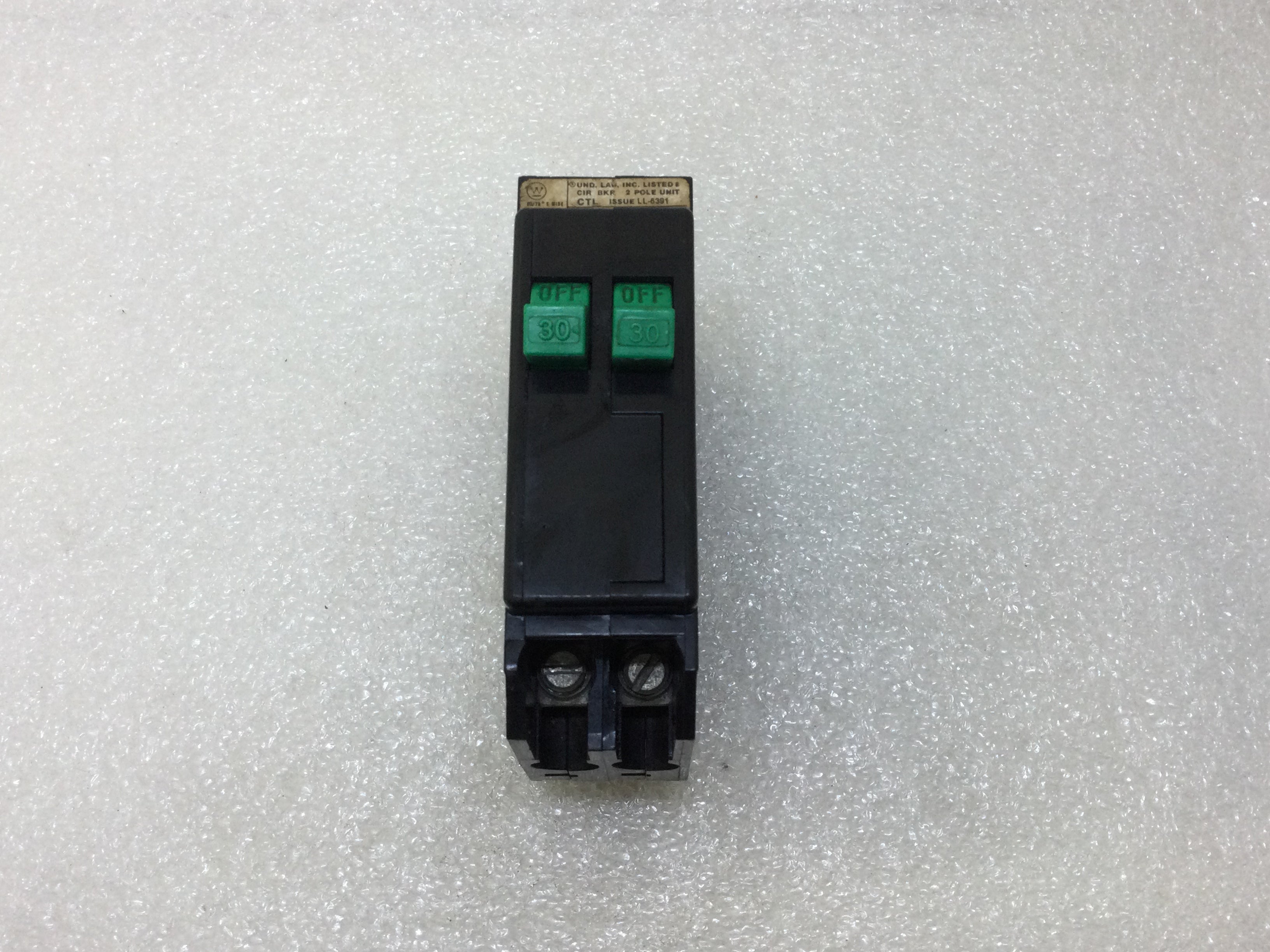 Eaton/Bryant/Westinghouse BR3030 Type BRD, A & DNPL 30A Tandem Breaker