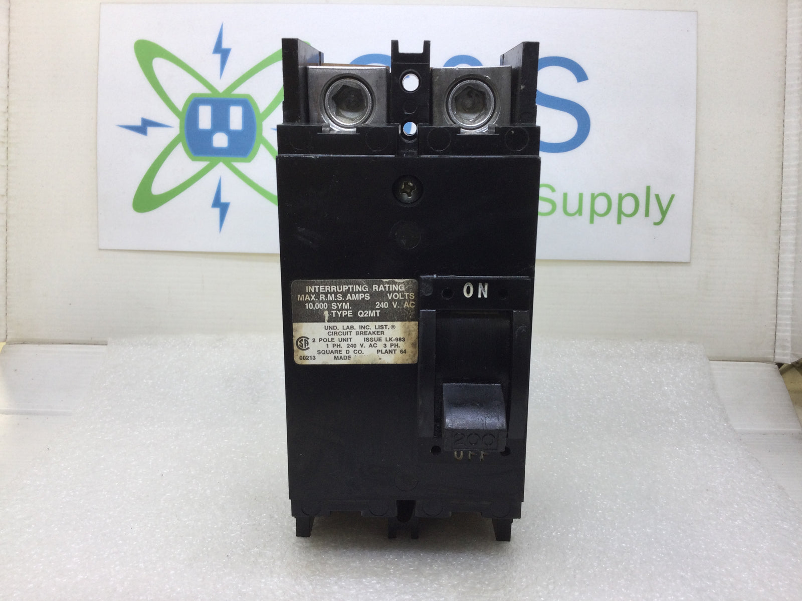 Square D Q2M2200MT 200 Amp 2 Pole 240V Circuit Breaker