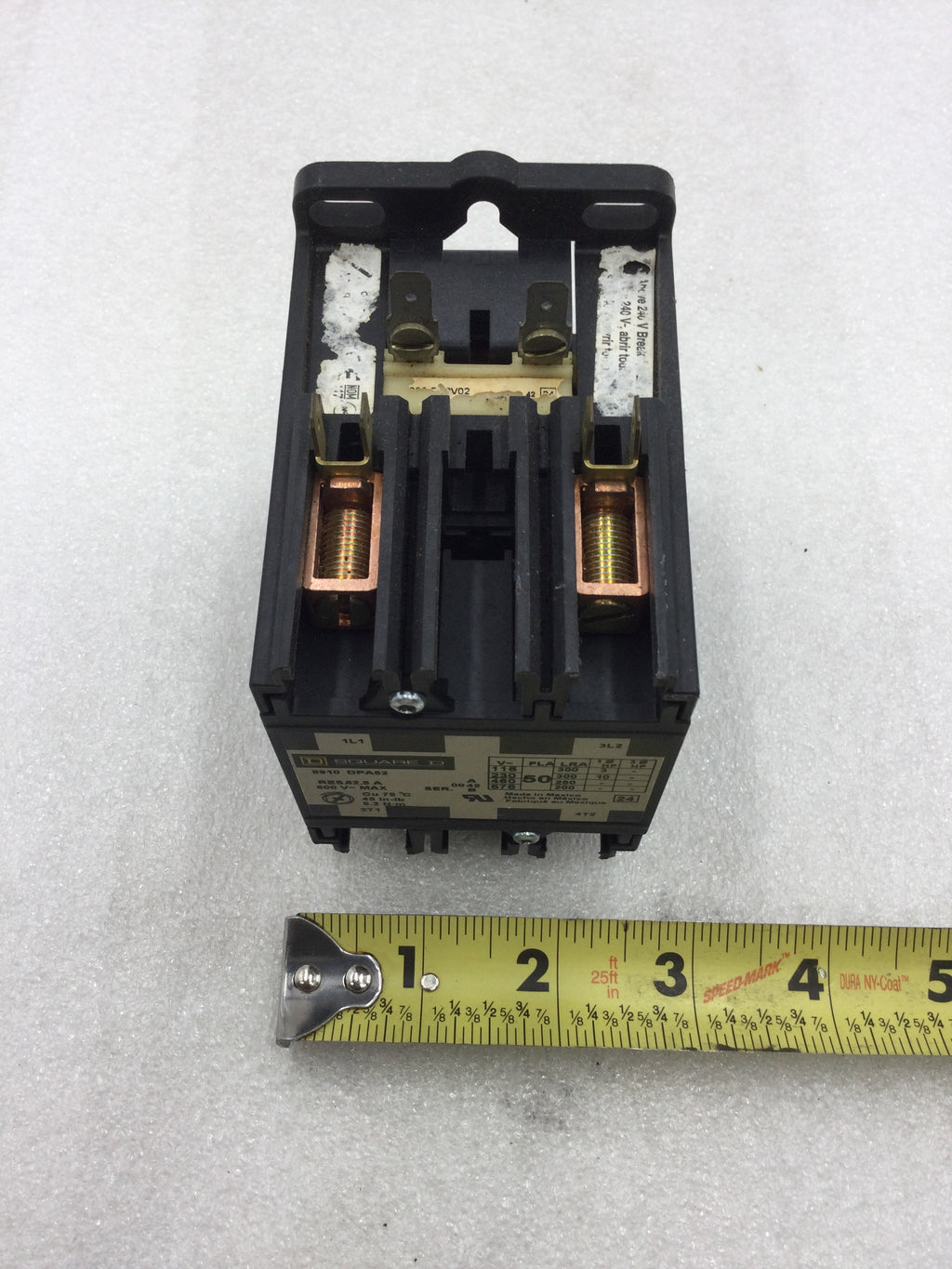 Square D 8910 DPA52 50Amp 600 VAC Max 2 Pole 120 VAC Coil Definite Pur