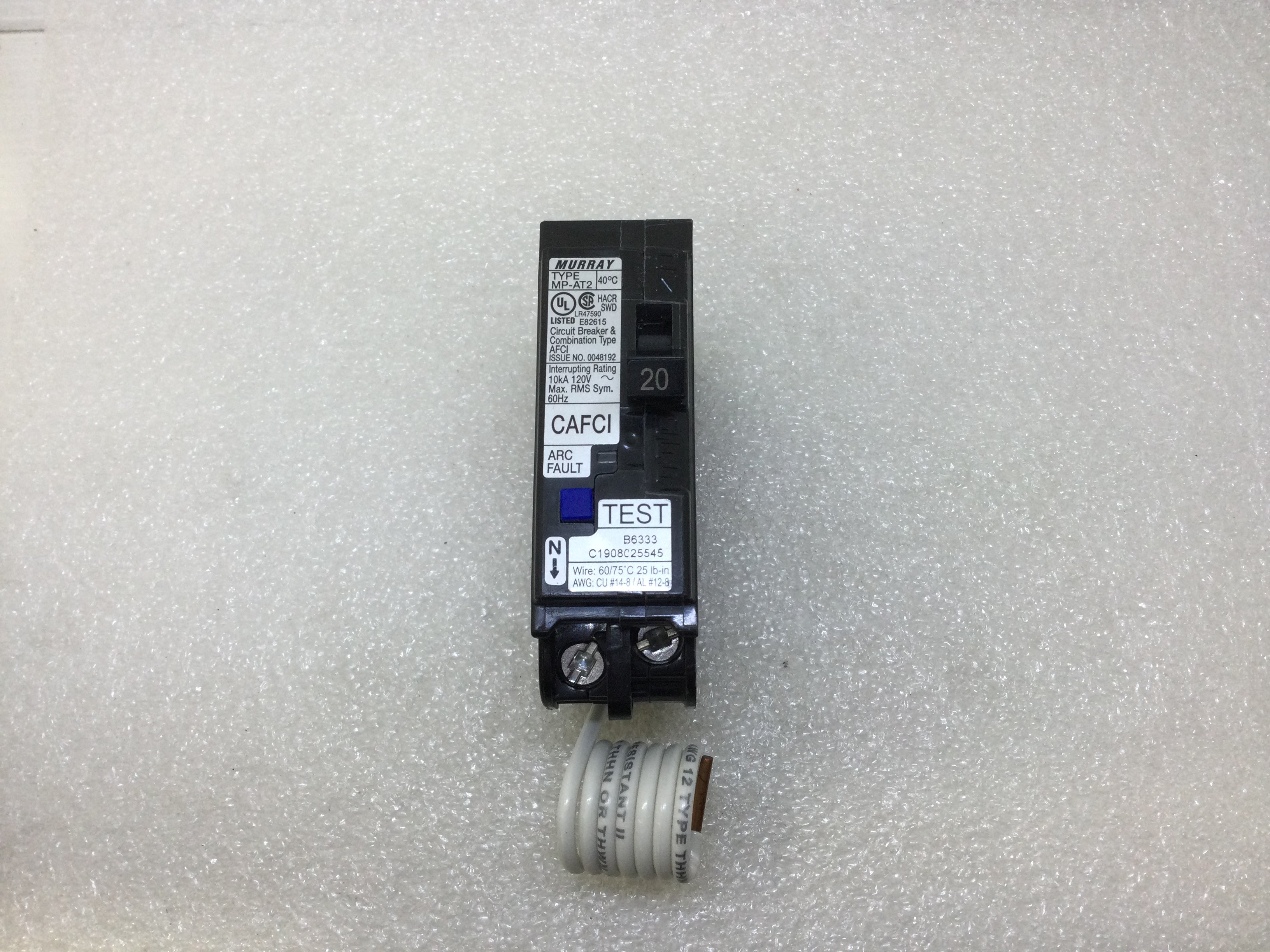 Murray MP120AFC MP-AT2 20 Amp 1 Pole 120-Volt Combination Type Arc Fau