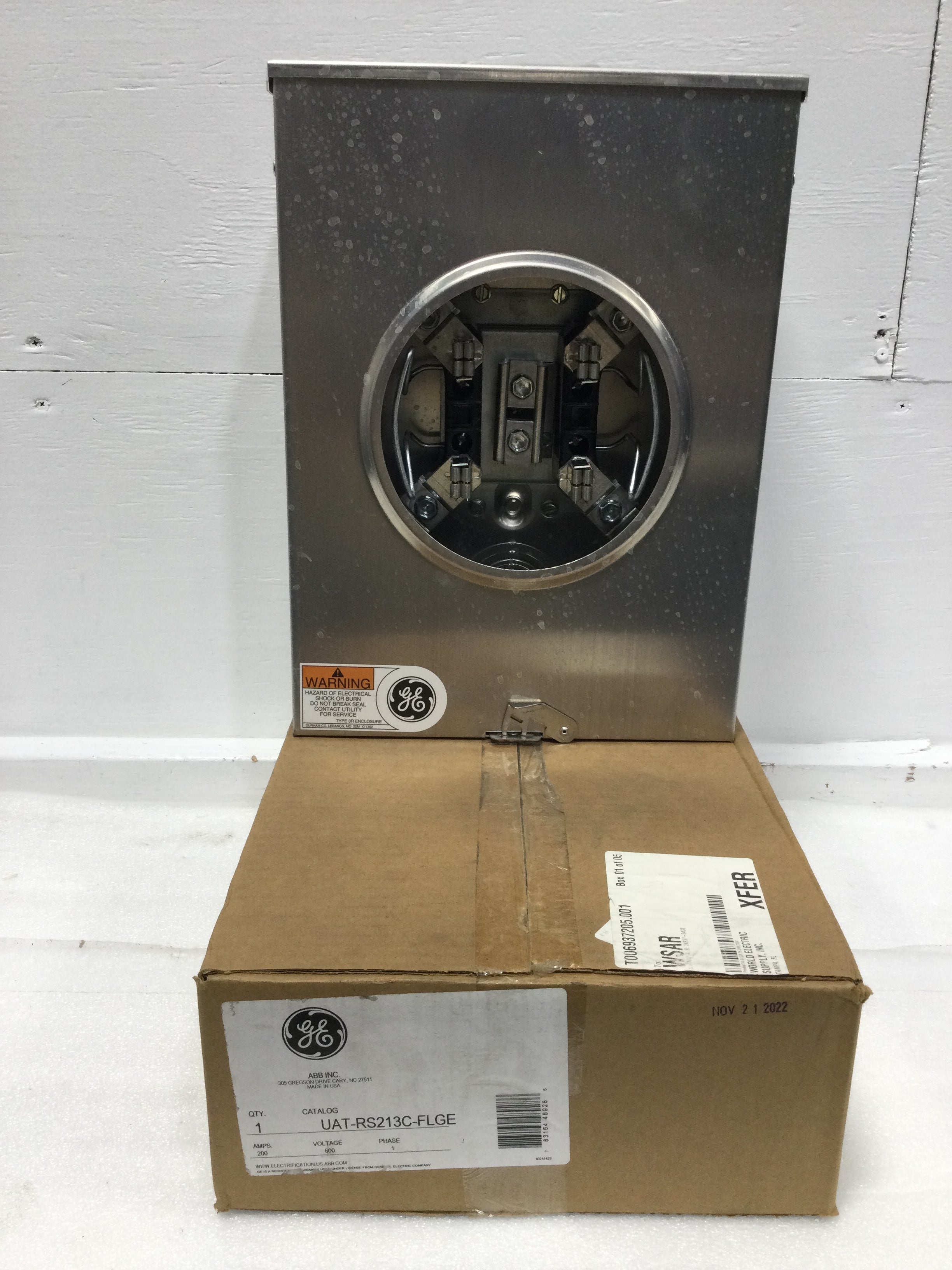 GE General Electric UAT-RS213C-FLGE 200 Amp 600 VAC Single Phase Nema