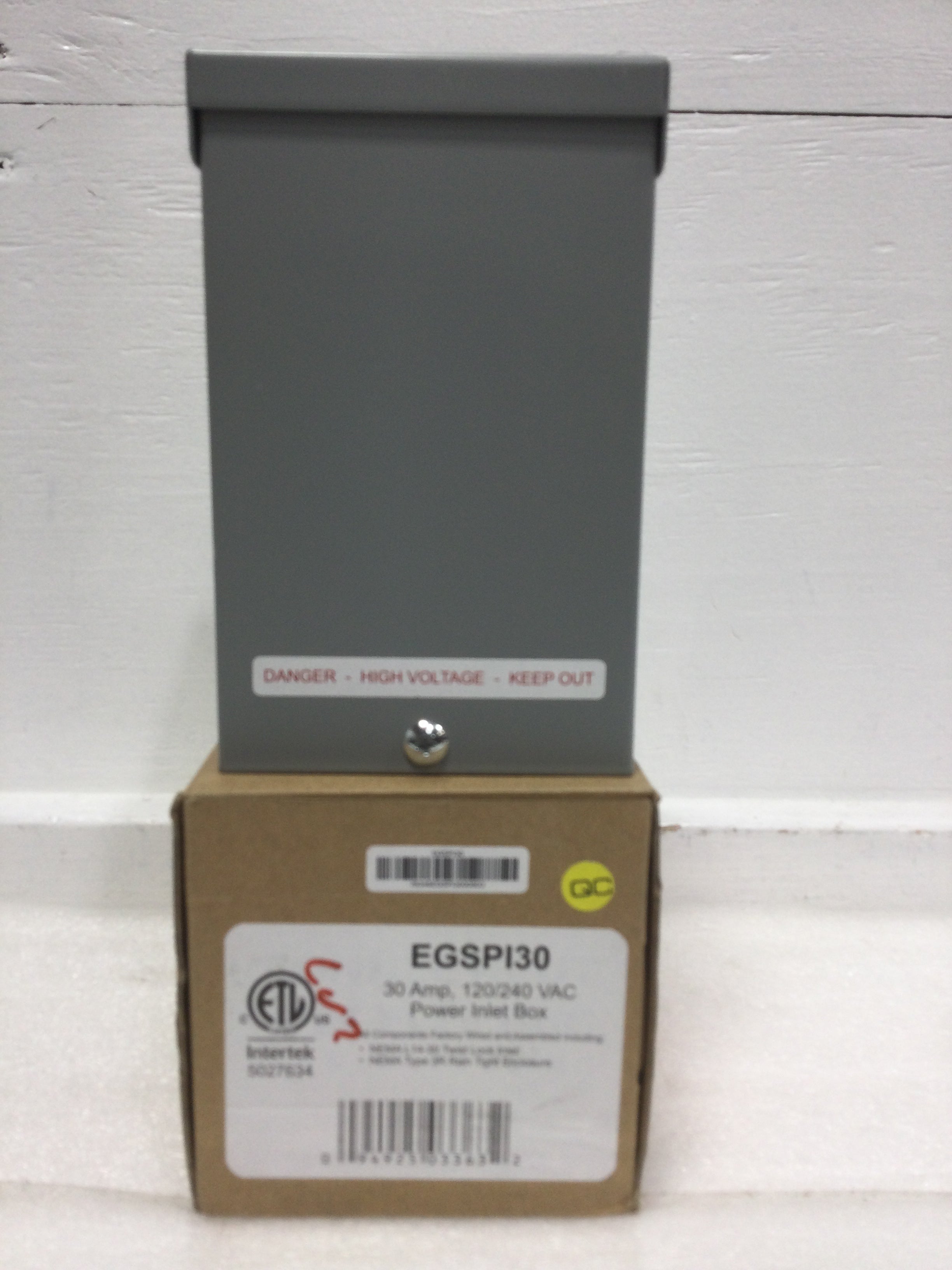 Connecticut Electric 30-Amp Power Inlet Box with Hinged Door, NEMA 3R