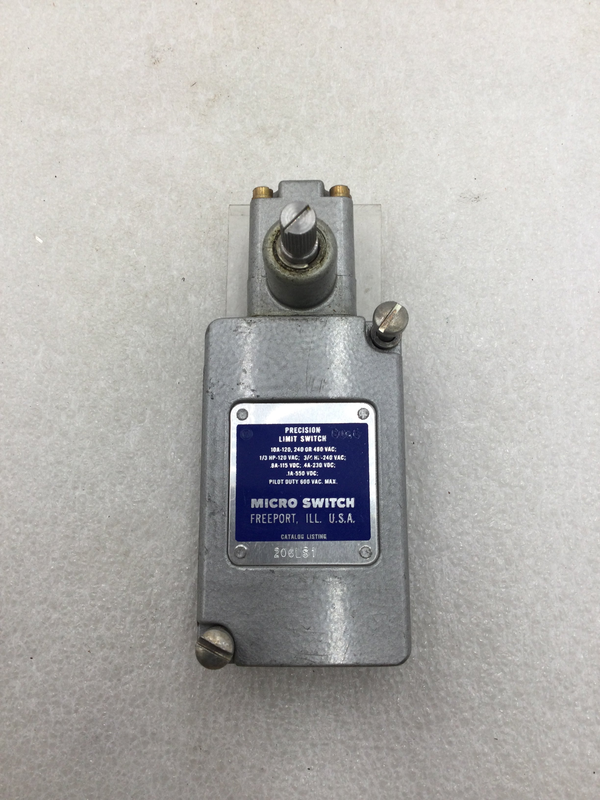 Honeywell 206LS1 MicroSwitch Limit Switch Head & Base 10 Amp 120-480 V