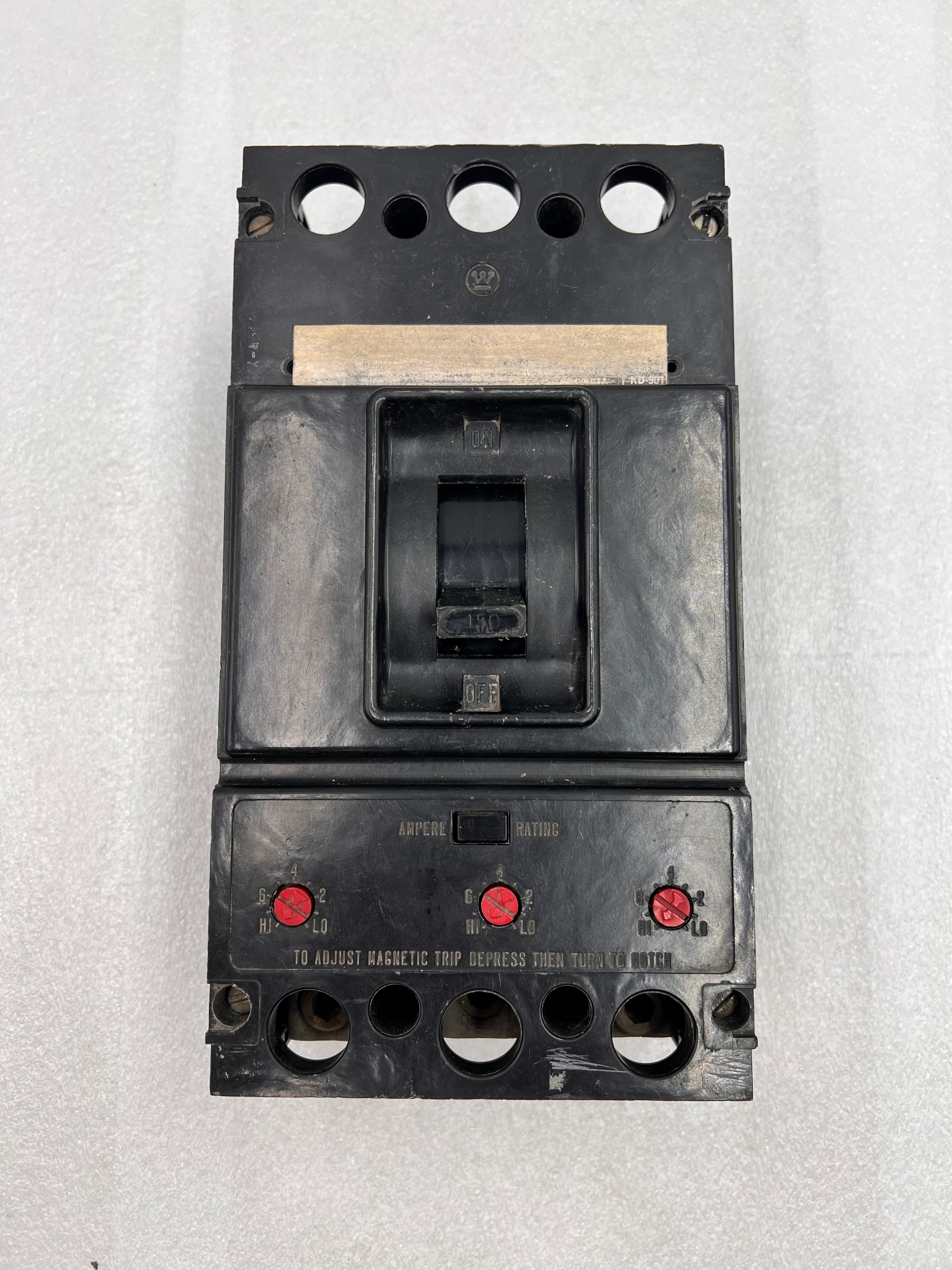 Westinghouse KD3150 3 Pole 150A Type KD Circuit Breaker with 150A Magn