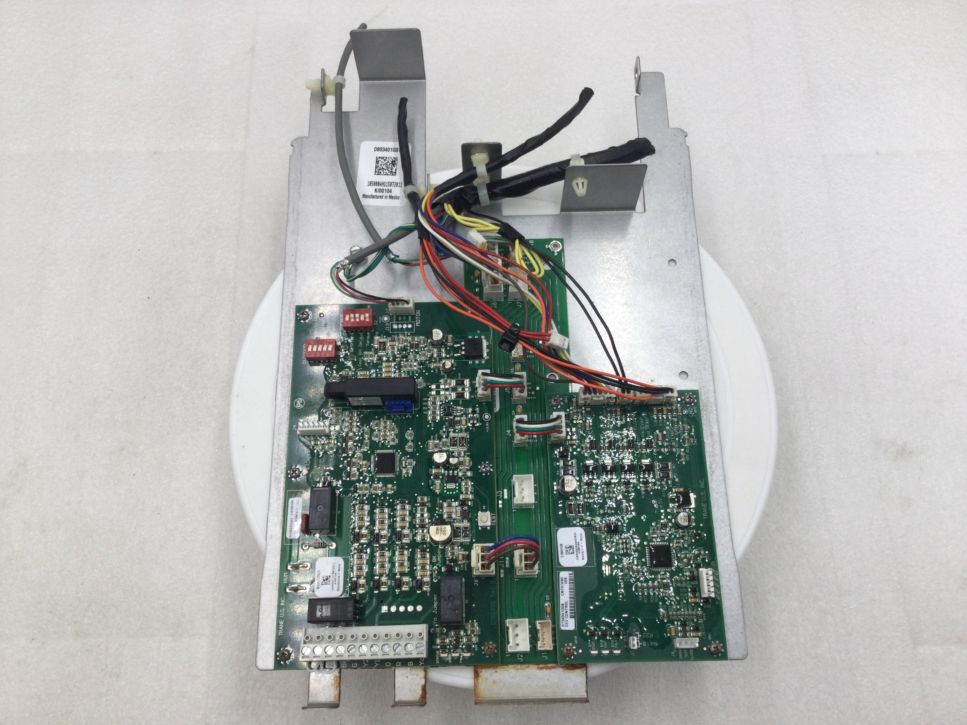 Trane D803401G01 Control Board w/ Back Panel K100104 - Rusted Panel an