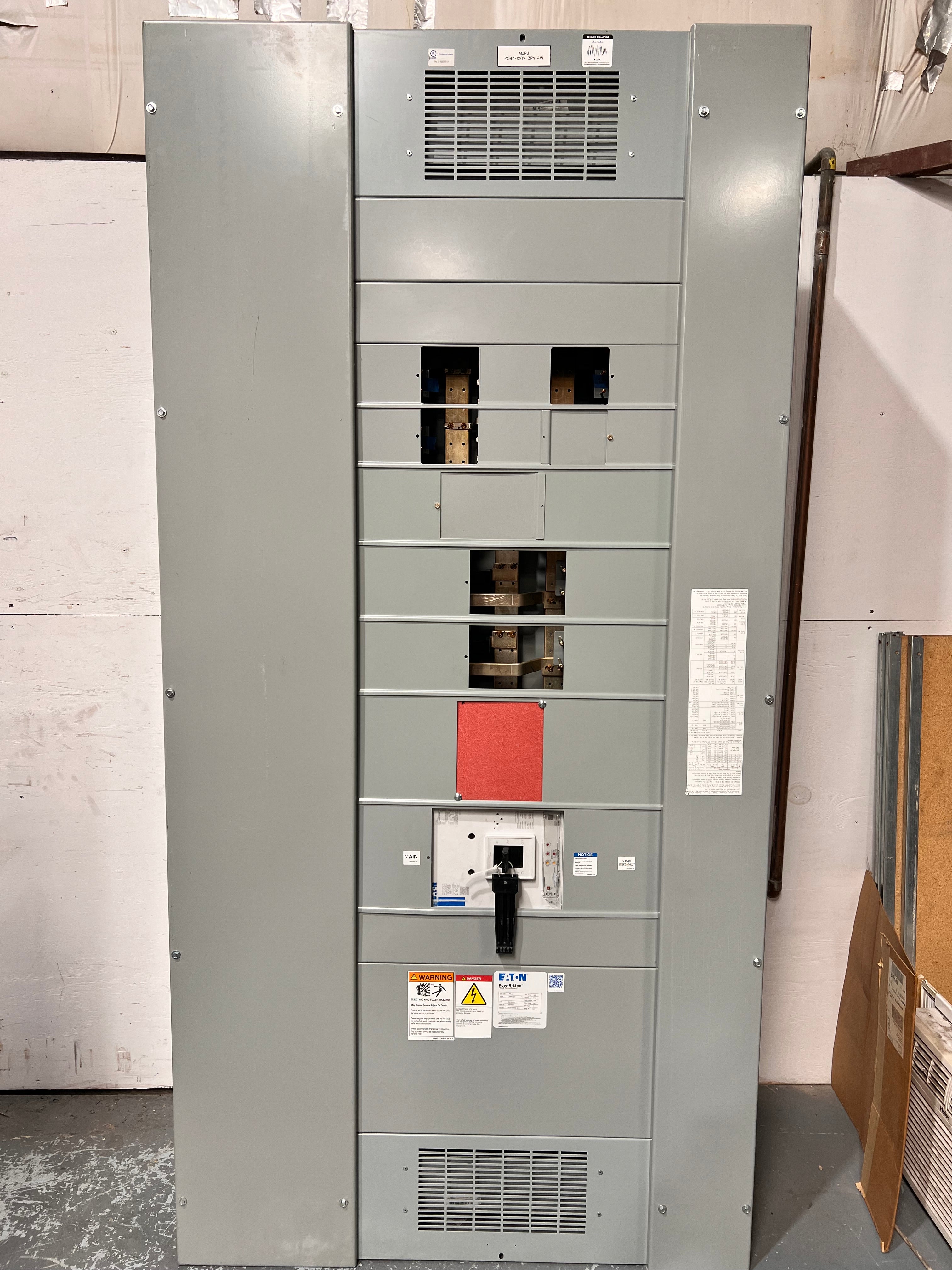Eaton Cutler Hammer PRL4X 800 Amp 208/120V Panelboard Nema1 PDG53M0800