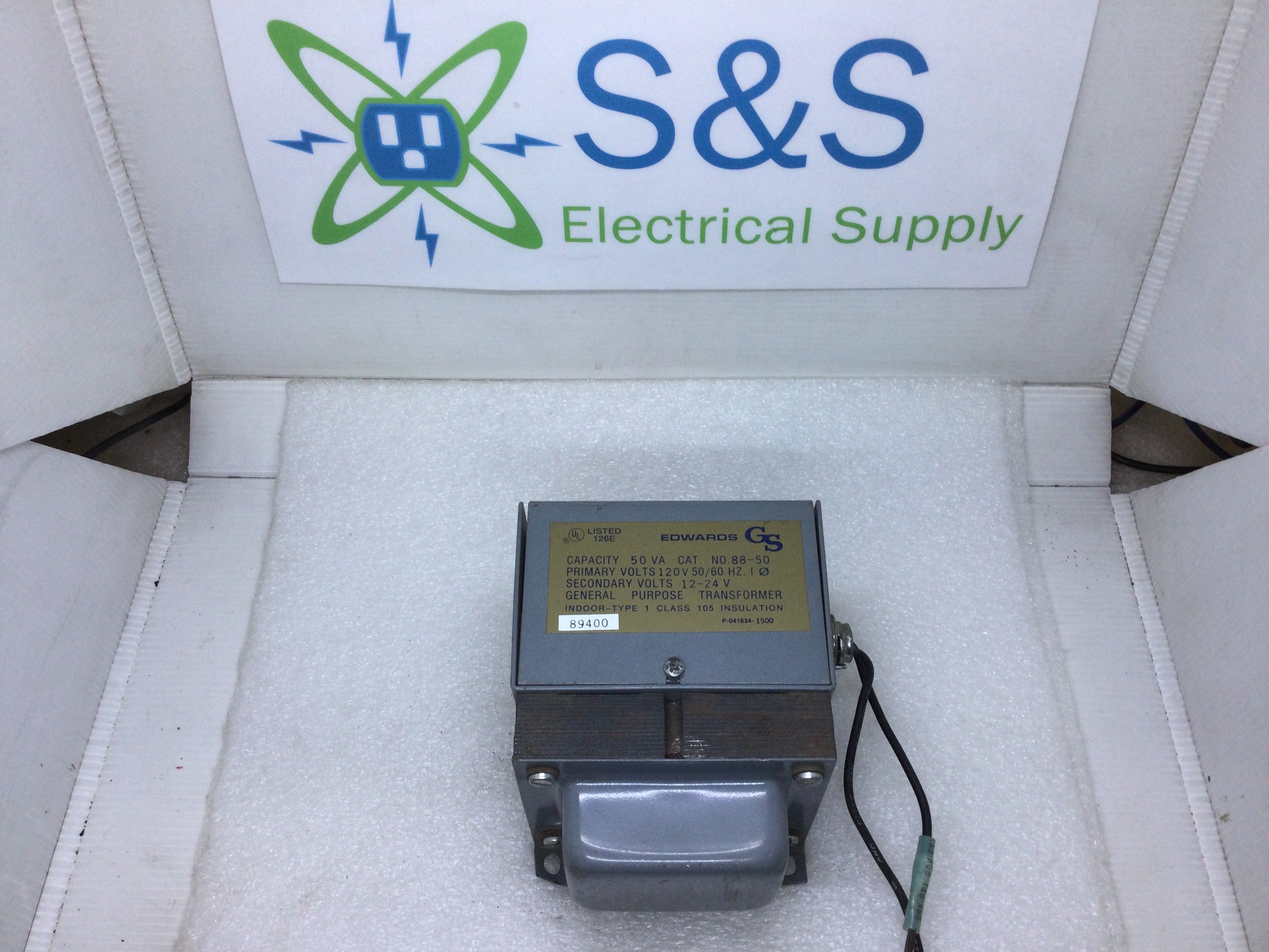 Edwards 88-50 General Purpose Transformer 120V 50/60Hz Secondary 12-24