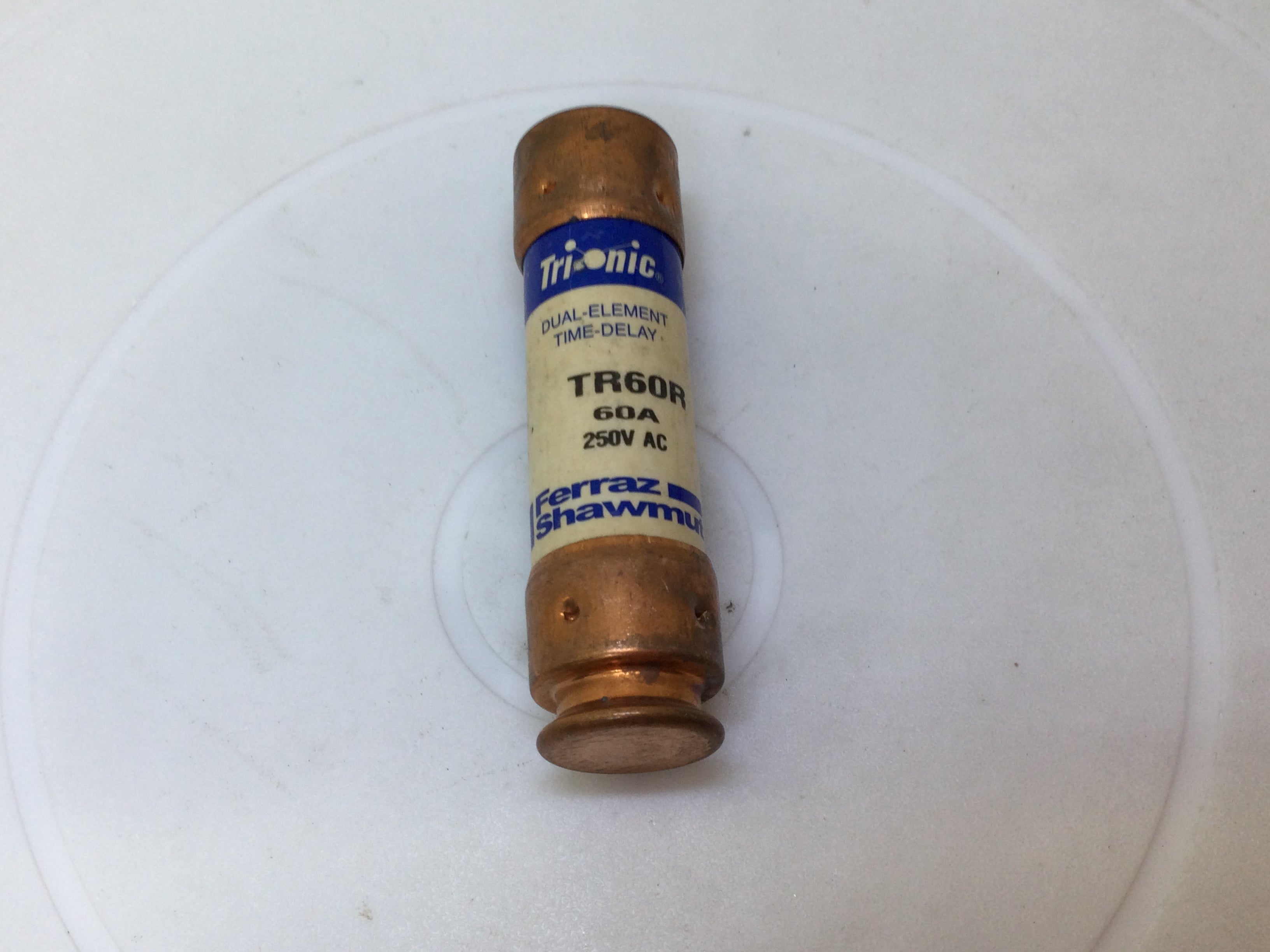 Ferraz/Shawmut TR60R 60 Amp 250V Dual Element Class RK5 Fuse - Tan Lab