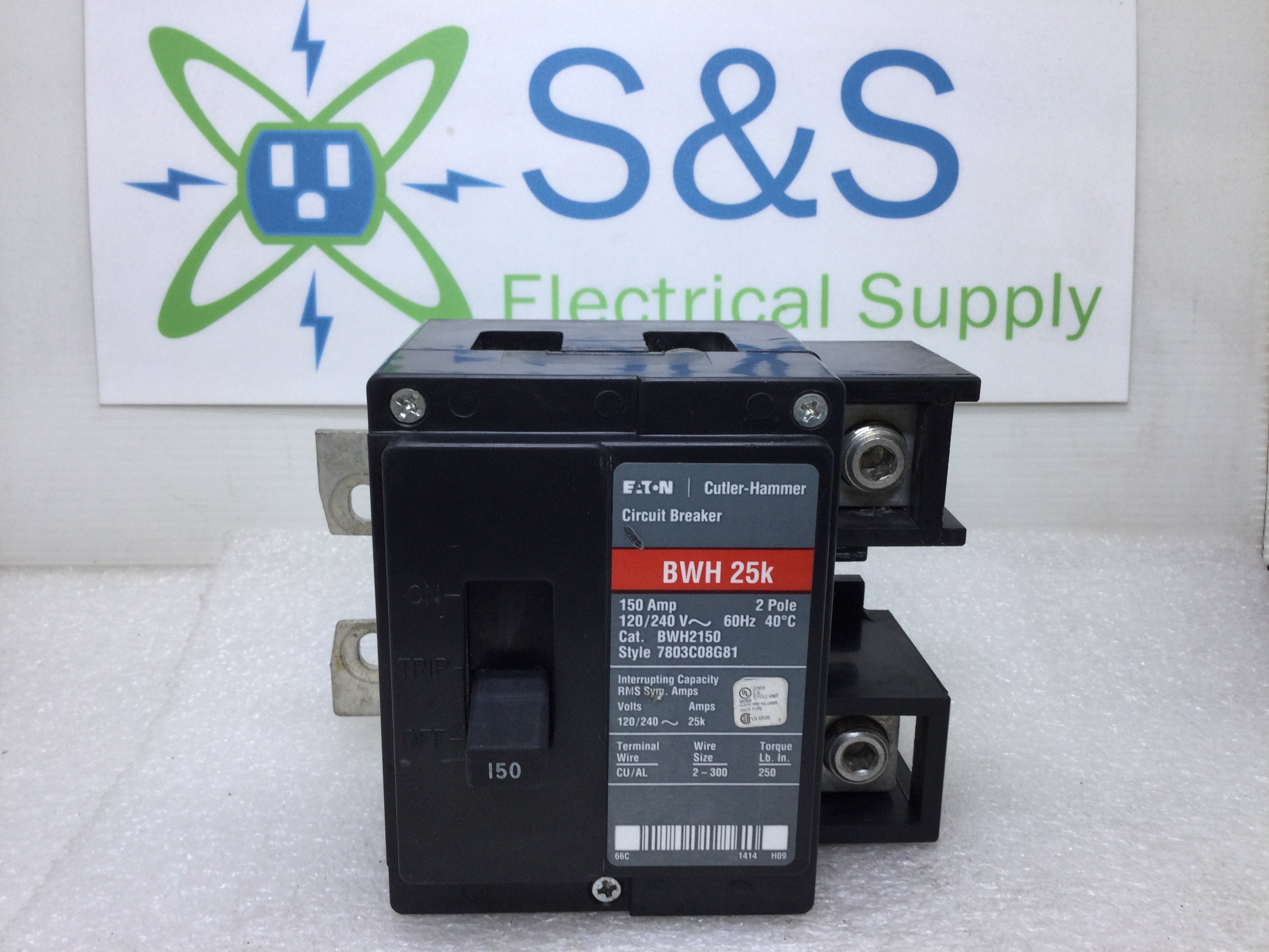 Eaton Cutler Hammer BWH2150 2 Pole 150 Amp120/240V Circuit Breaker