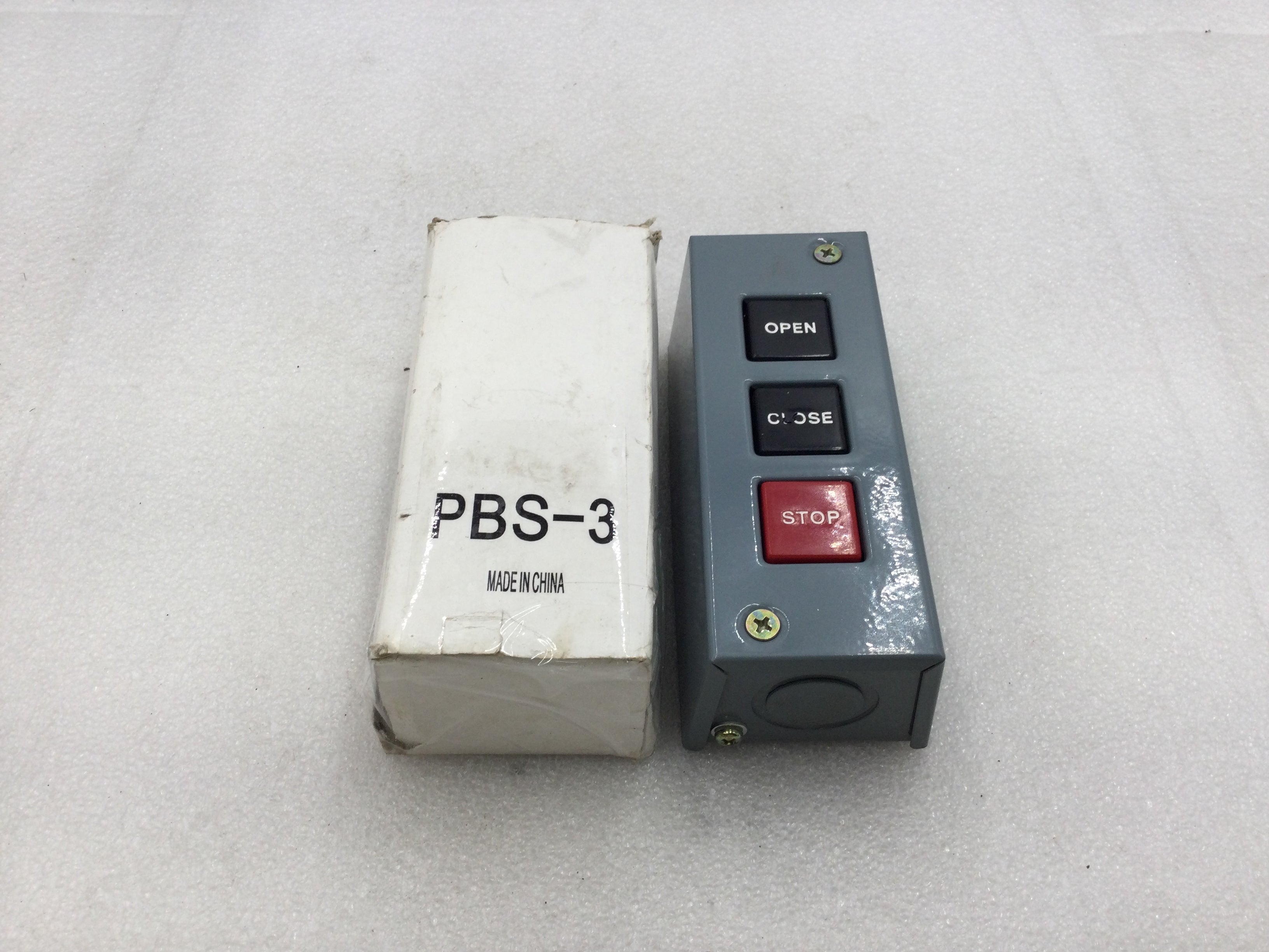 MMTC INC PBS-3 Surface Mount 3 Button Push Button Station Open/Close/S