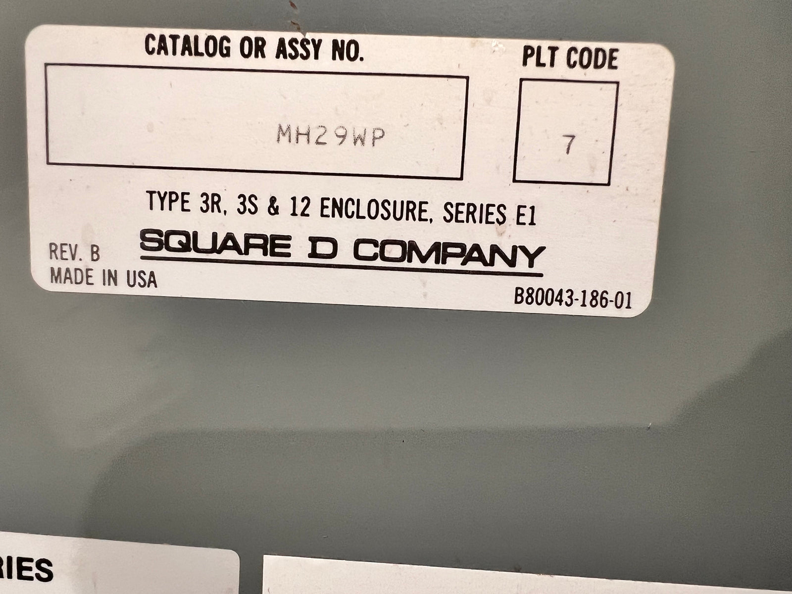 Square D NQOD/NQOB/NQO Panelboard 225 Amp 208Y/120VAC 3 Phase 4 Wire 3