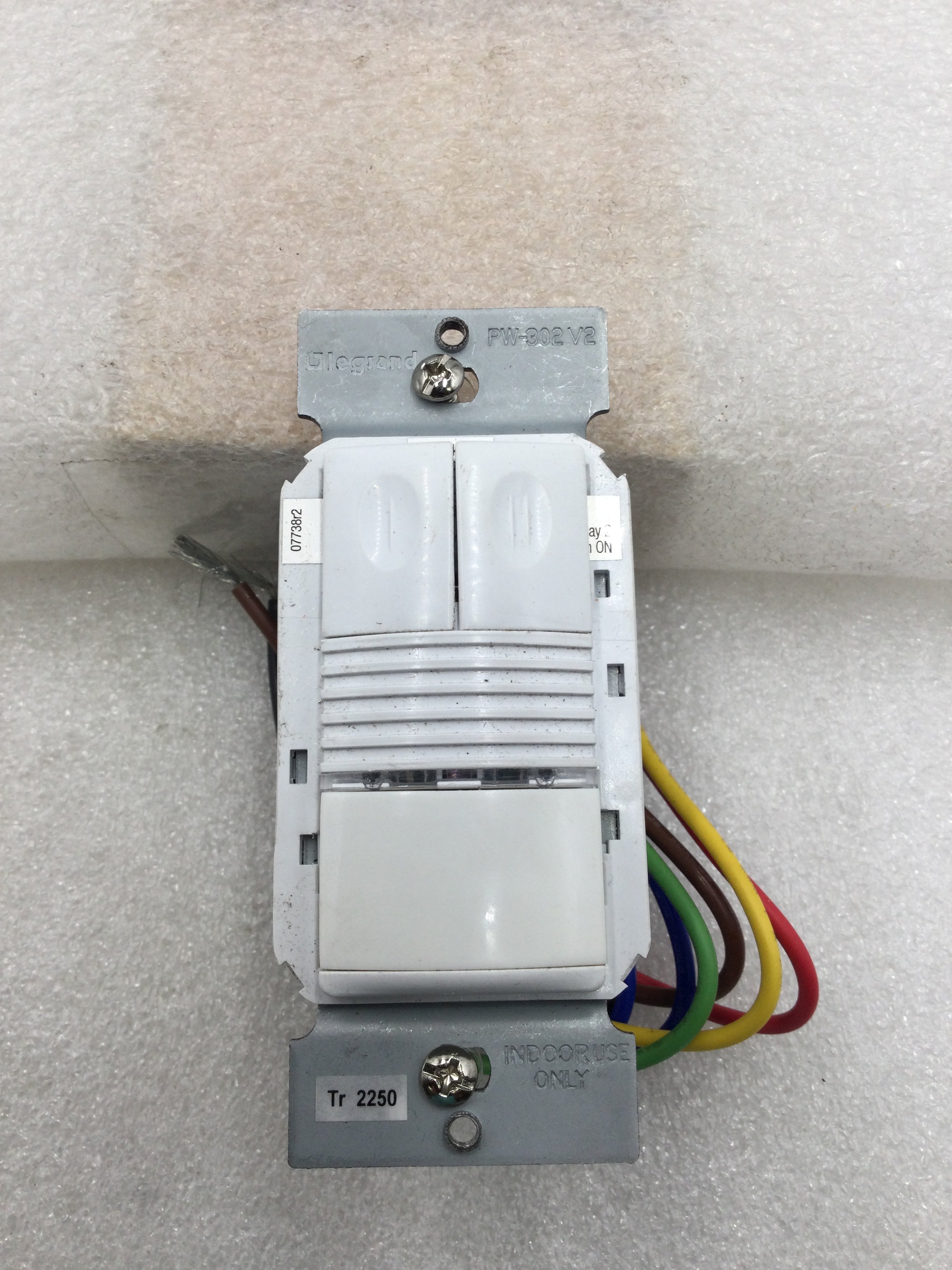 Legrand PW-302 PIR Dual Relay Wall Mount Switch Occupancy Sensor 120/2