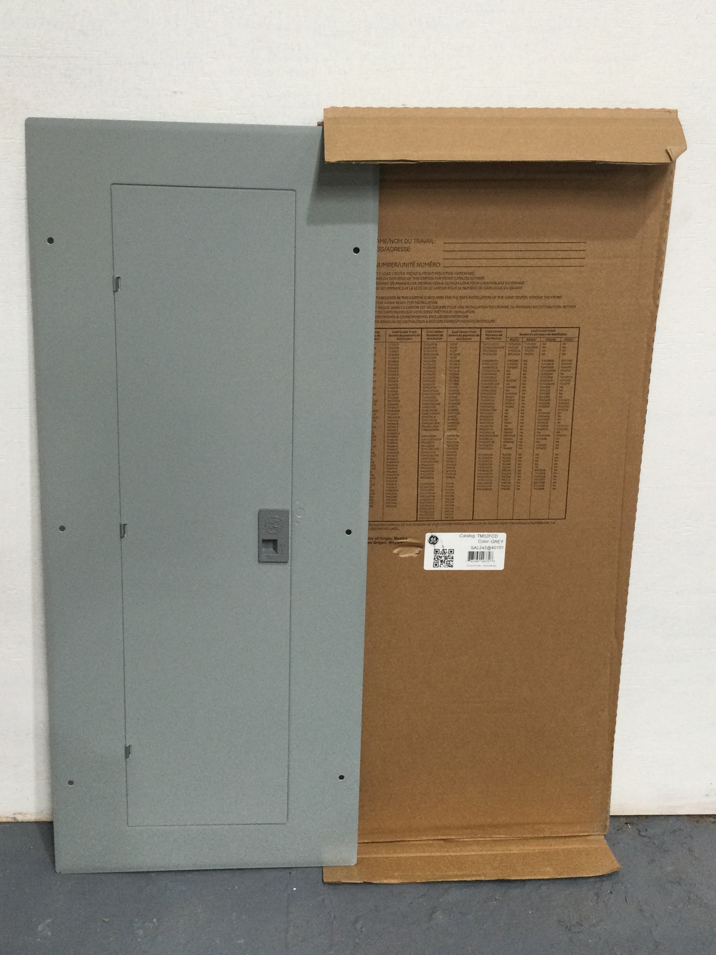 GE TM32FCD 200 Amp Load Center Cover Only 36 7/8" x 15 3/8" - Bent Cor