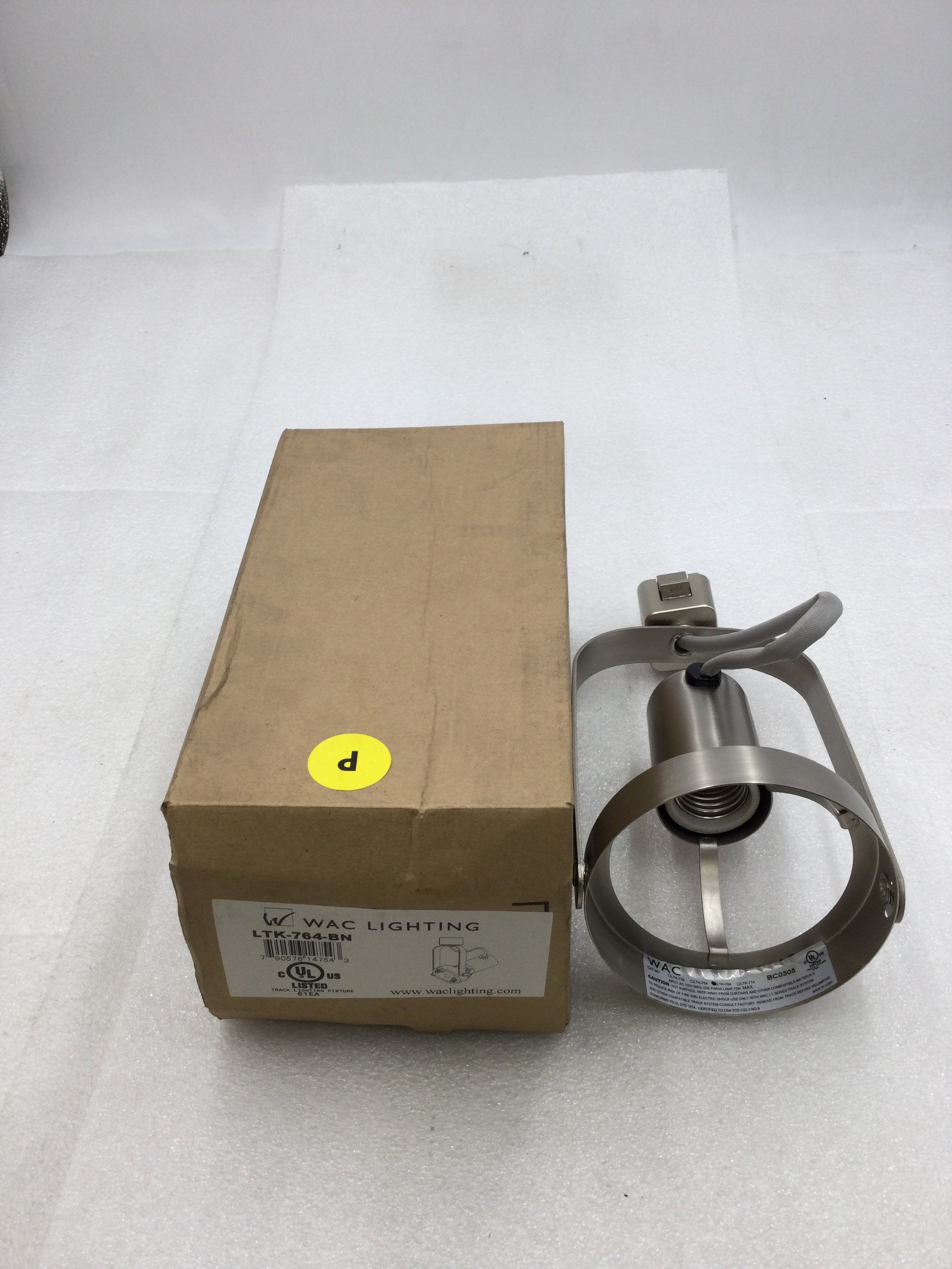 WAC Lighting LTK-764-BN L Series Line Voltage Track Head 120 VAC 75 Wa
