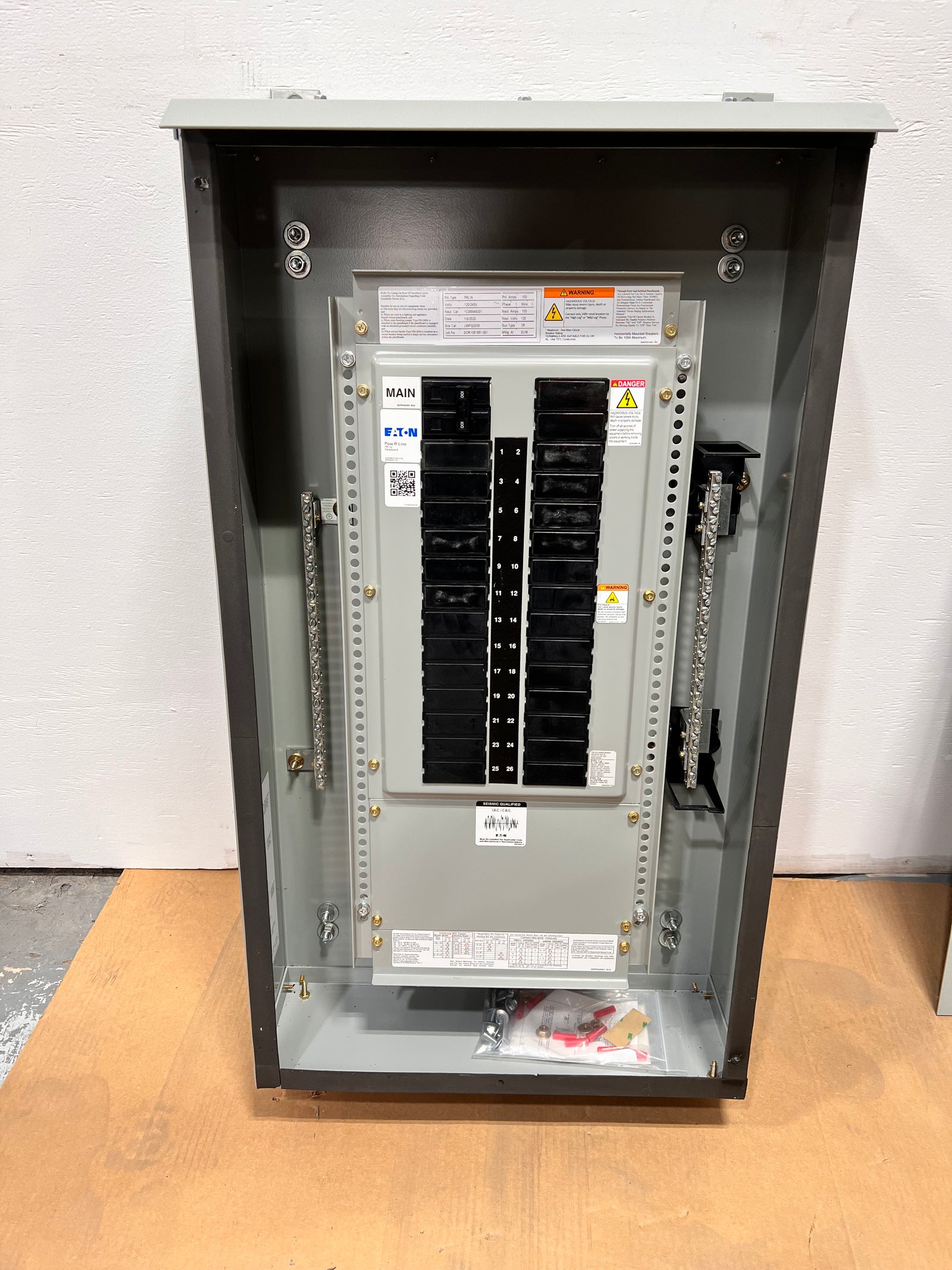 Eaton PRL1A 100 Amp Main Breaker 28 Space 120/240v Panel with Nema 3R